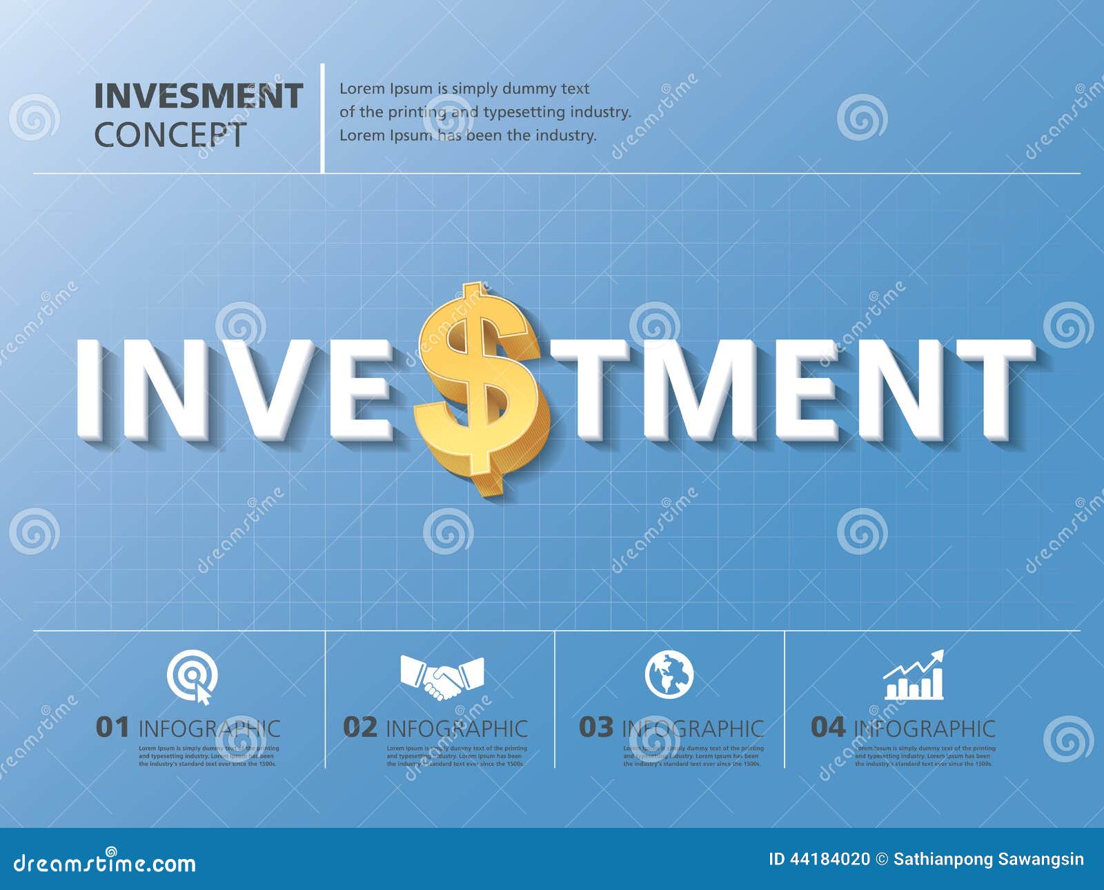 Investment stock vector. Illustration of creativity, icons - 44184020
