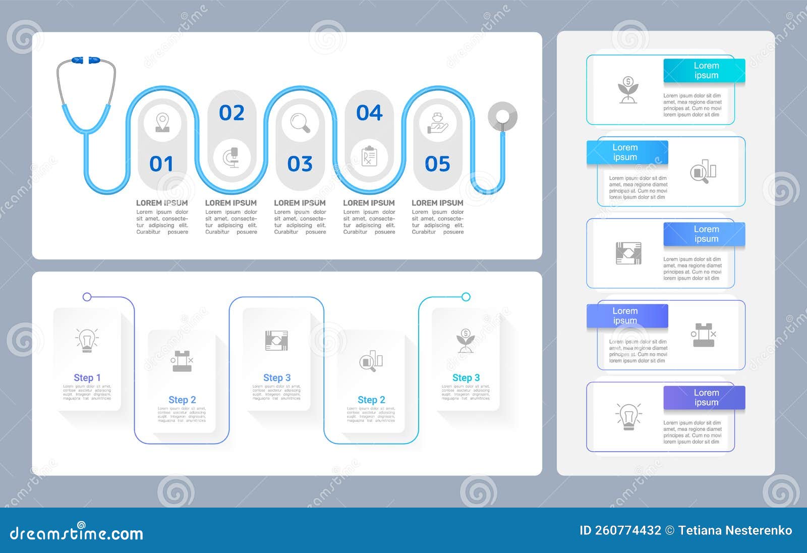 Investment Infographic Chart Design Templates Set Stock Vector ...