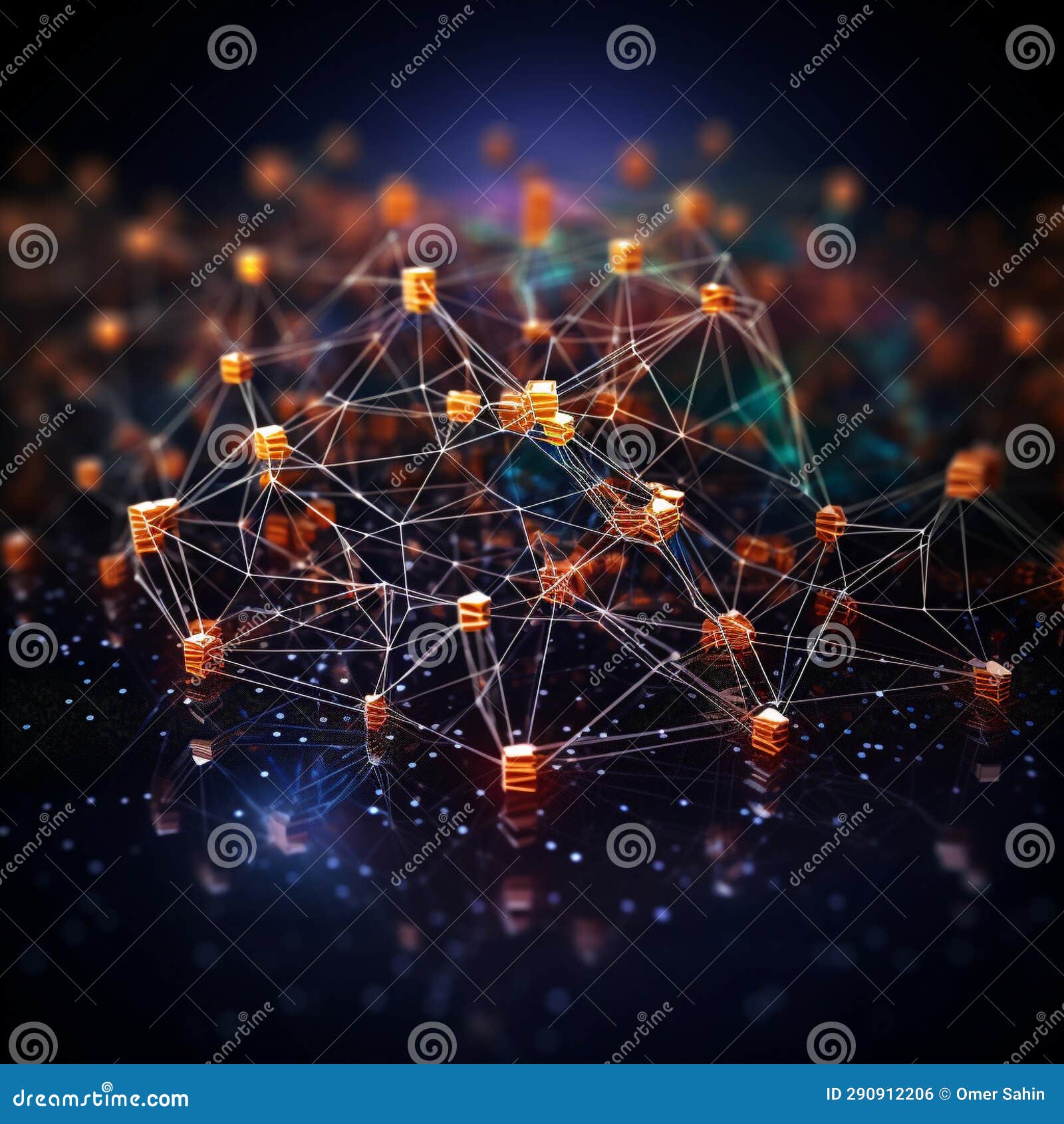 Investment Network in Abstract Nodes and Arrows Stock Photo - Image of ...