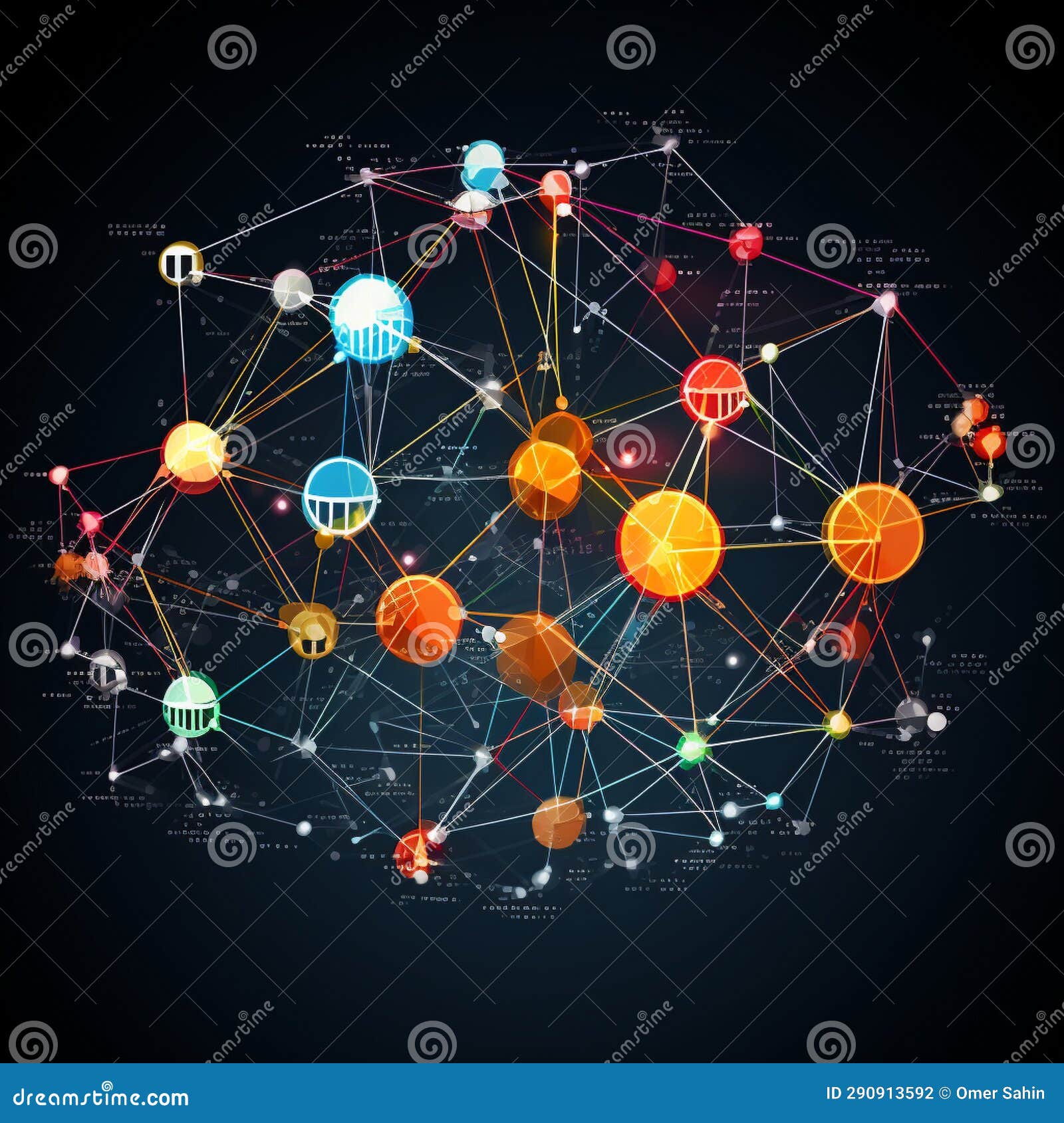 Investment Network in Abstract Nodes and Arrows Stock Photo - Image of ...