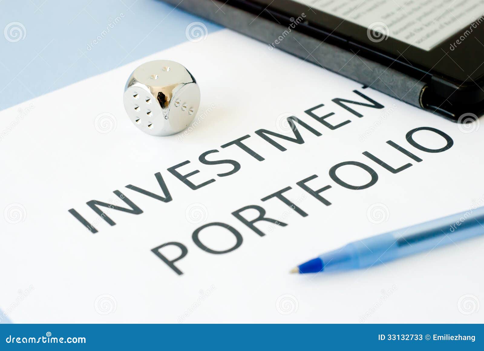 Investment portfolio stock image. Image of metal, investment - 33132733