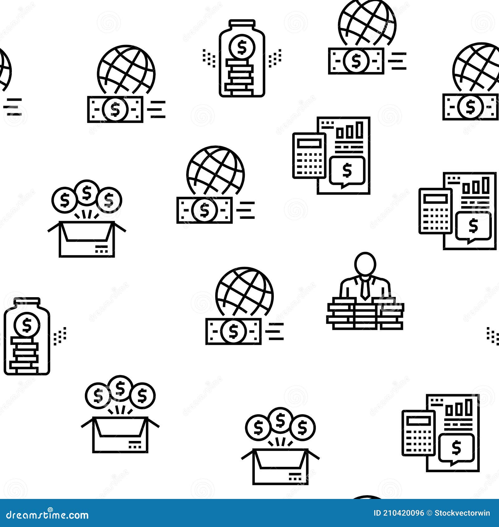 Investment Portfolio Vector Seamless Pattern Stock Vector ...