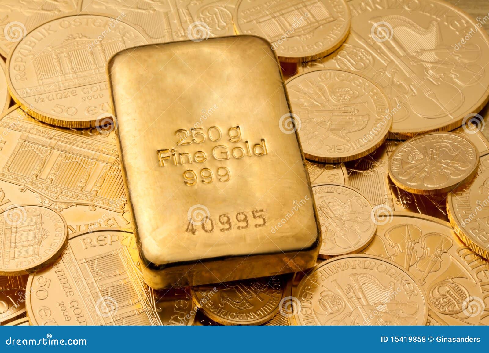 Investment in real gold stock photo. Image of economic - 15419858