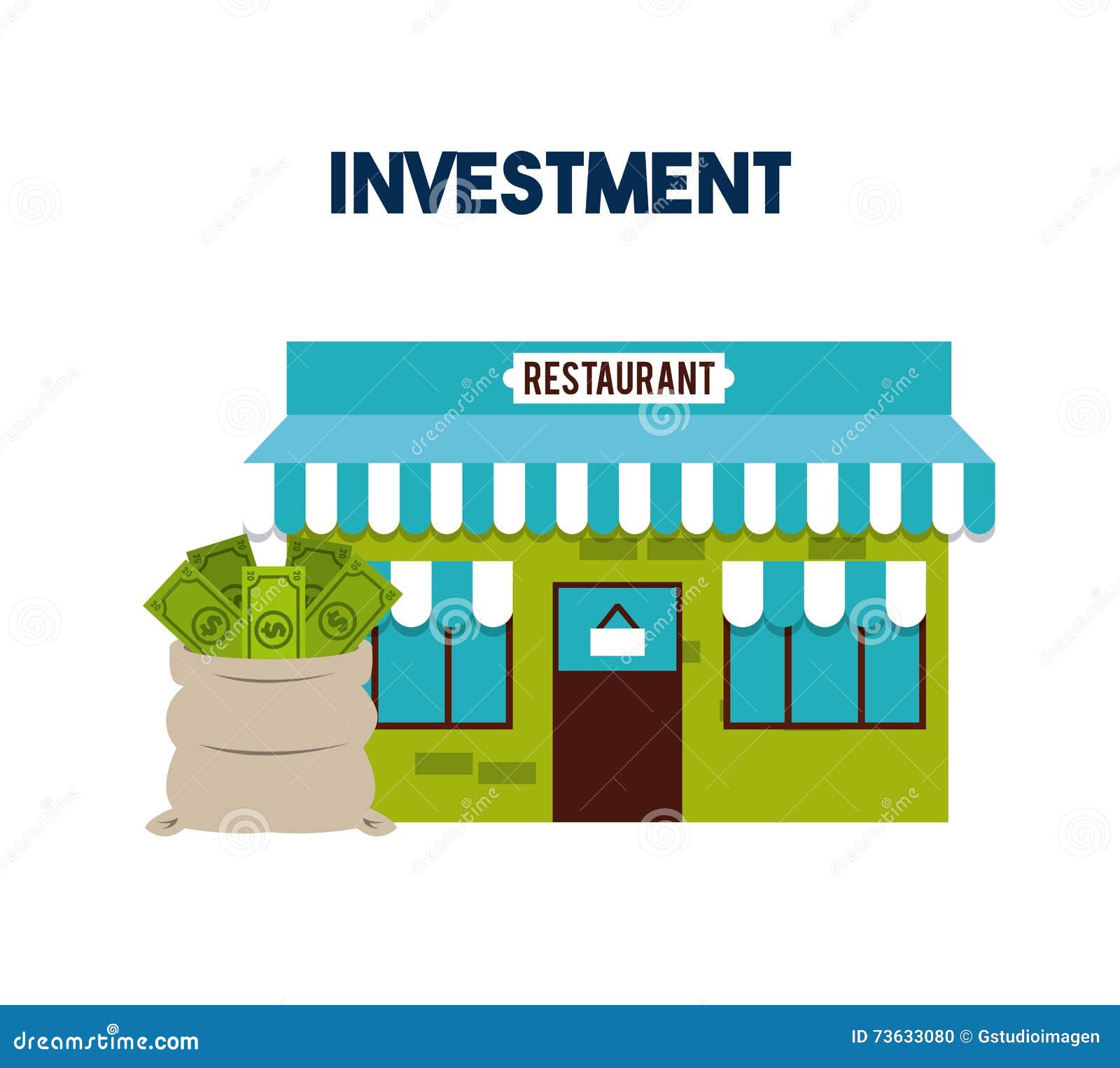 Investment in Restaurant Isolated Icon Design Stock Illustration ...