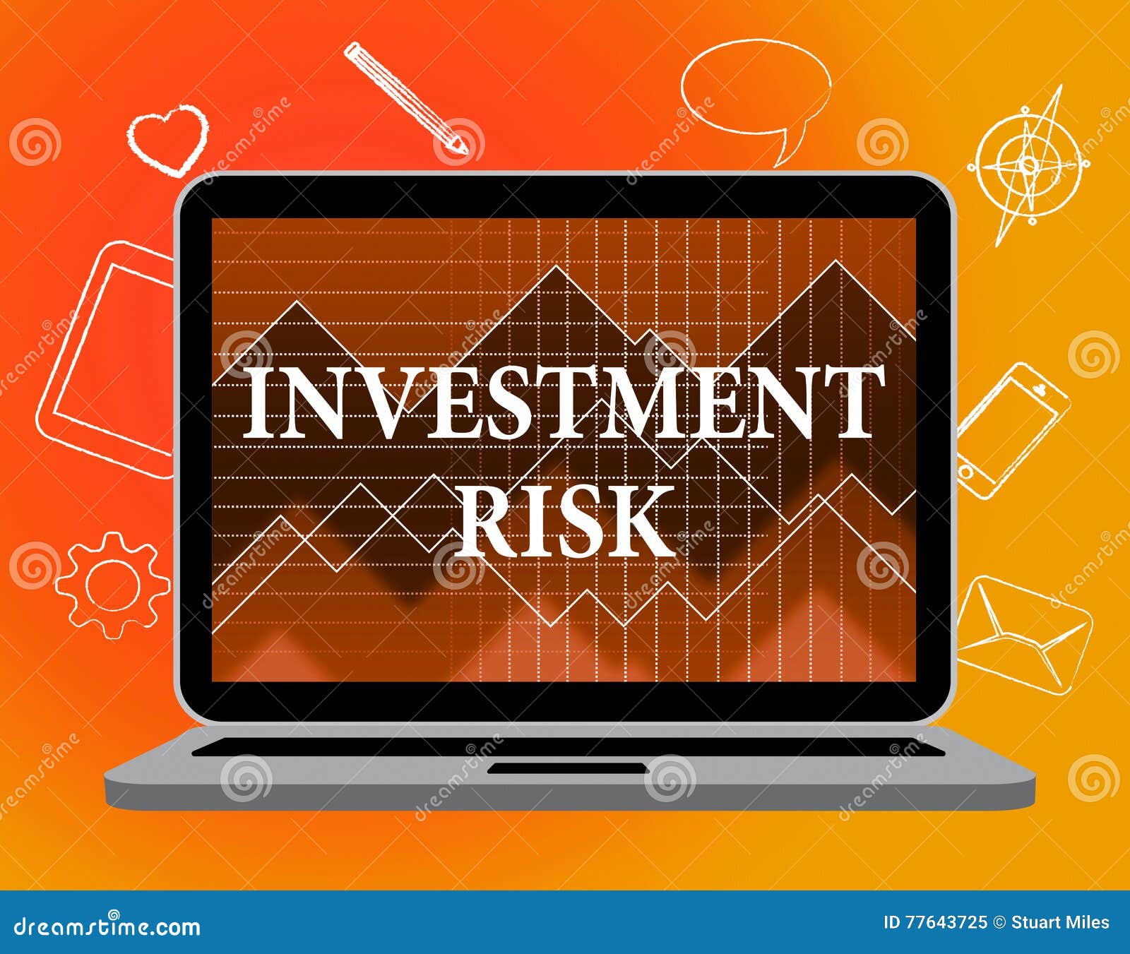 Investment Risk Means Portfolio Caution and Money Stock Illustration ...