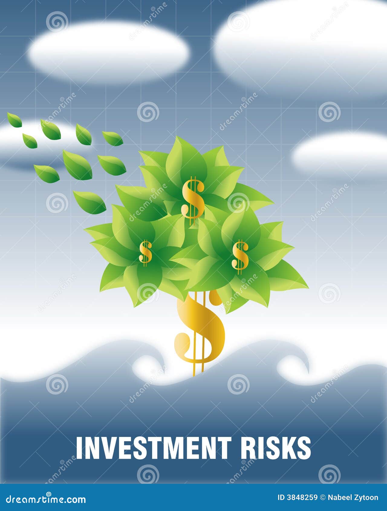 Investment Risks (Dollar) stock vector. Illustration of losing - 3848259