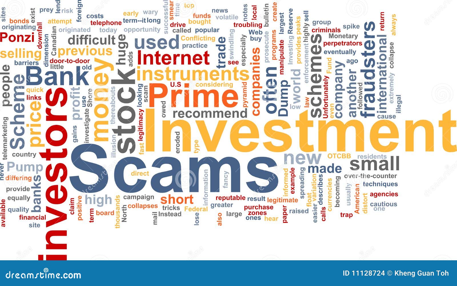 Investment Scams Word Cloud Stock Illustration - Illustration of ...