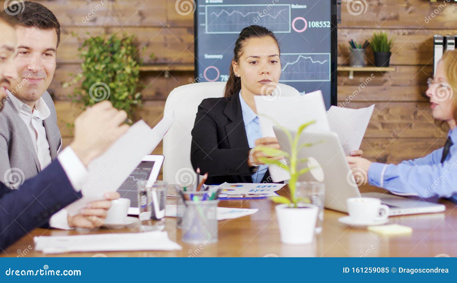 Investment Team Having a Meeting in the Conference Room Stock Image ...