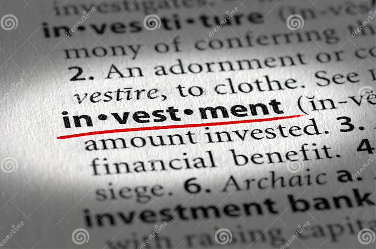 Investment Text and Definition Stock Photo - Image of finances, invest ...