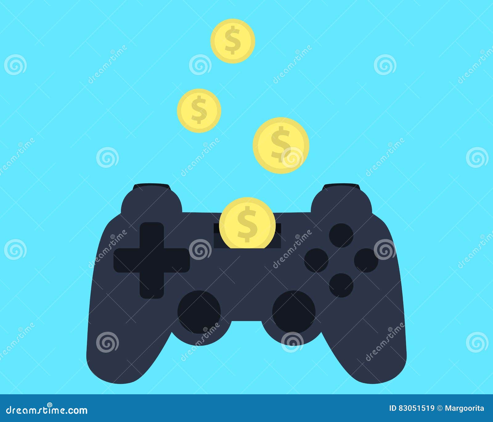 Investment in video games stock vector. Illustration of development ...