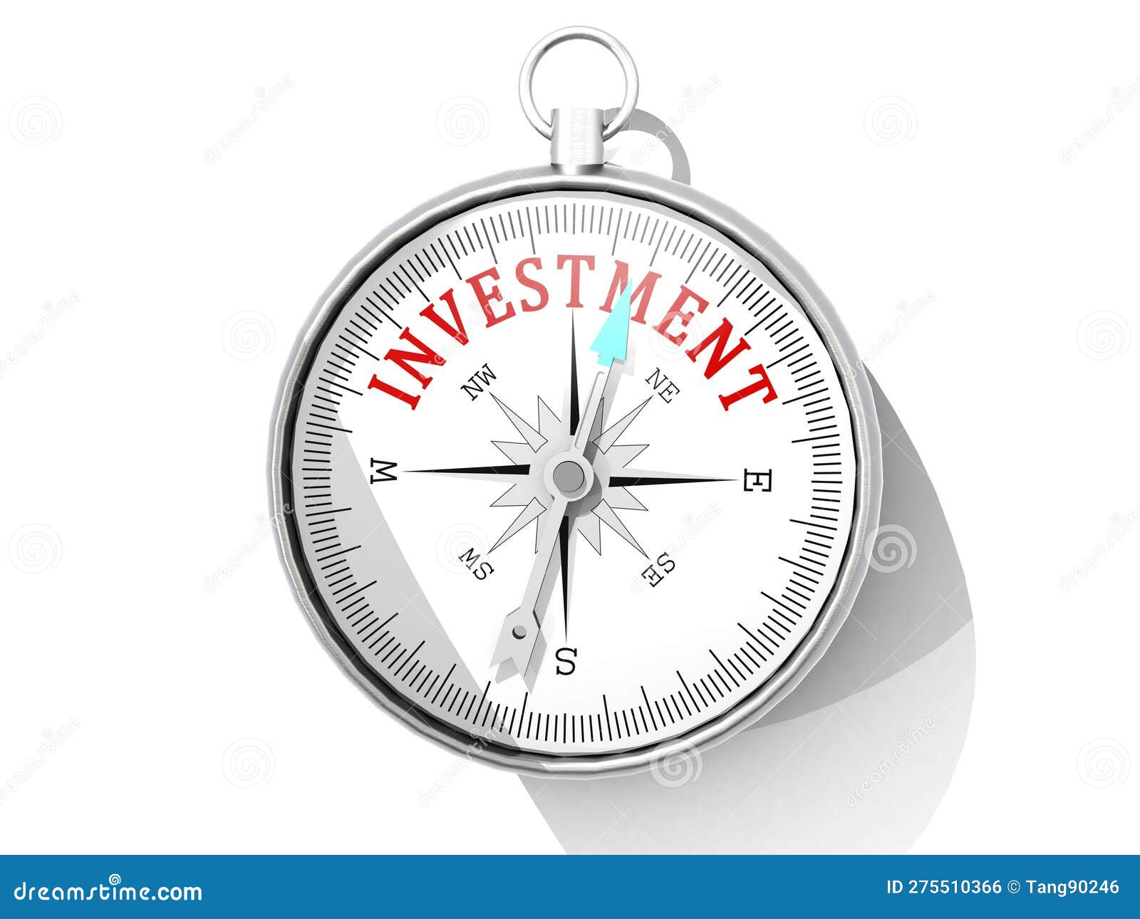 Investment Word Printed on Compass Isolated Stock Illustration ...