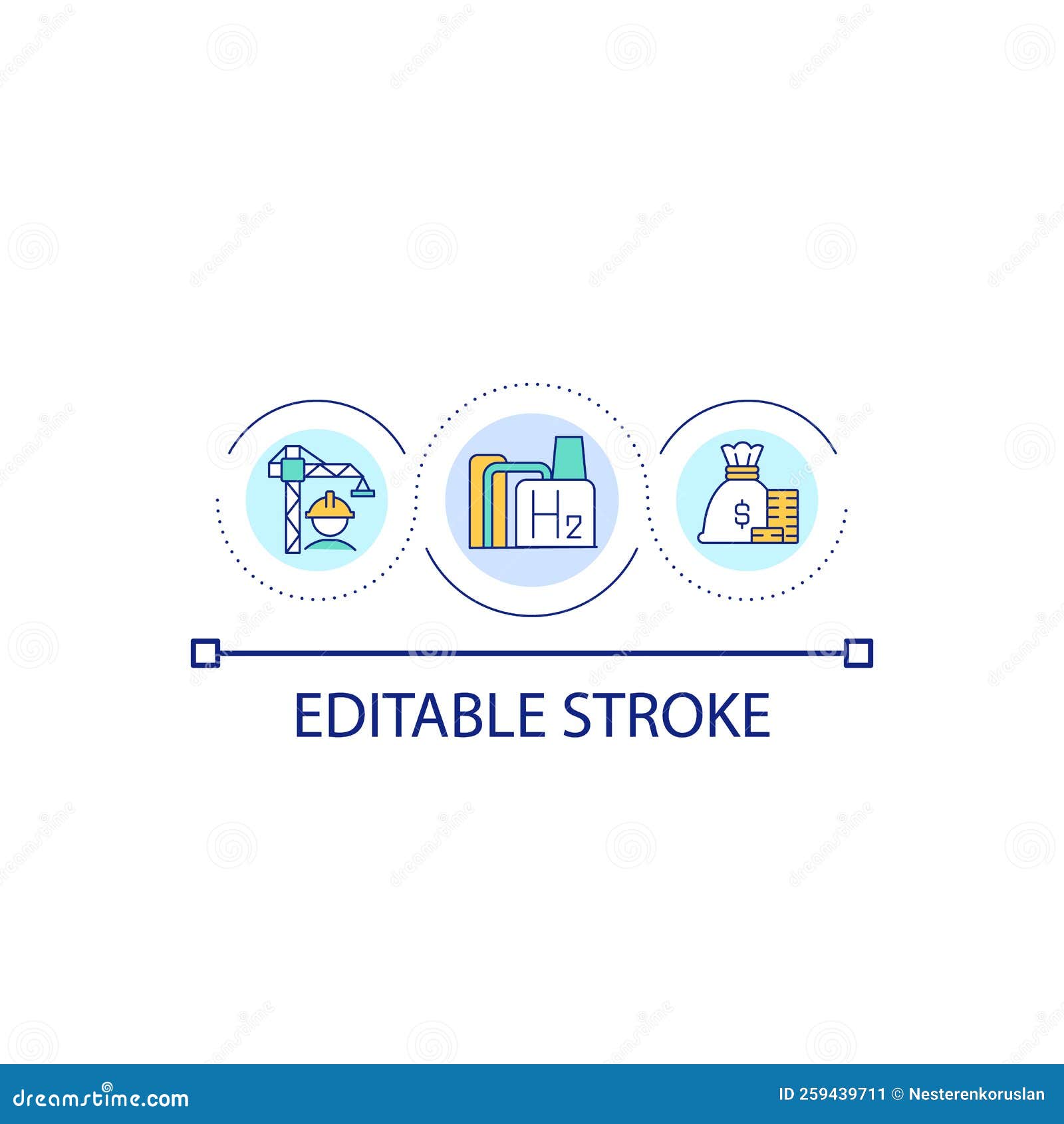 Investments To Hydrogen Production Loop Concept Icon Stock Vector ... Investments To Hydrogen Production Loop Concept Icon Stock Vector ...