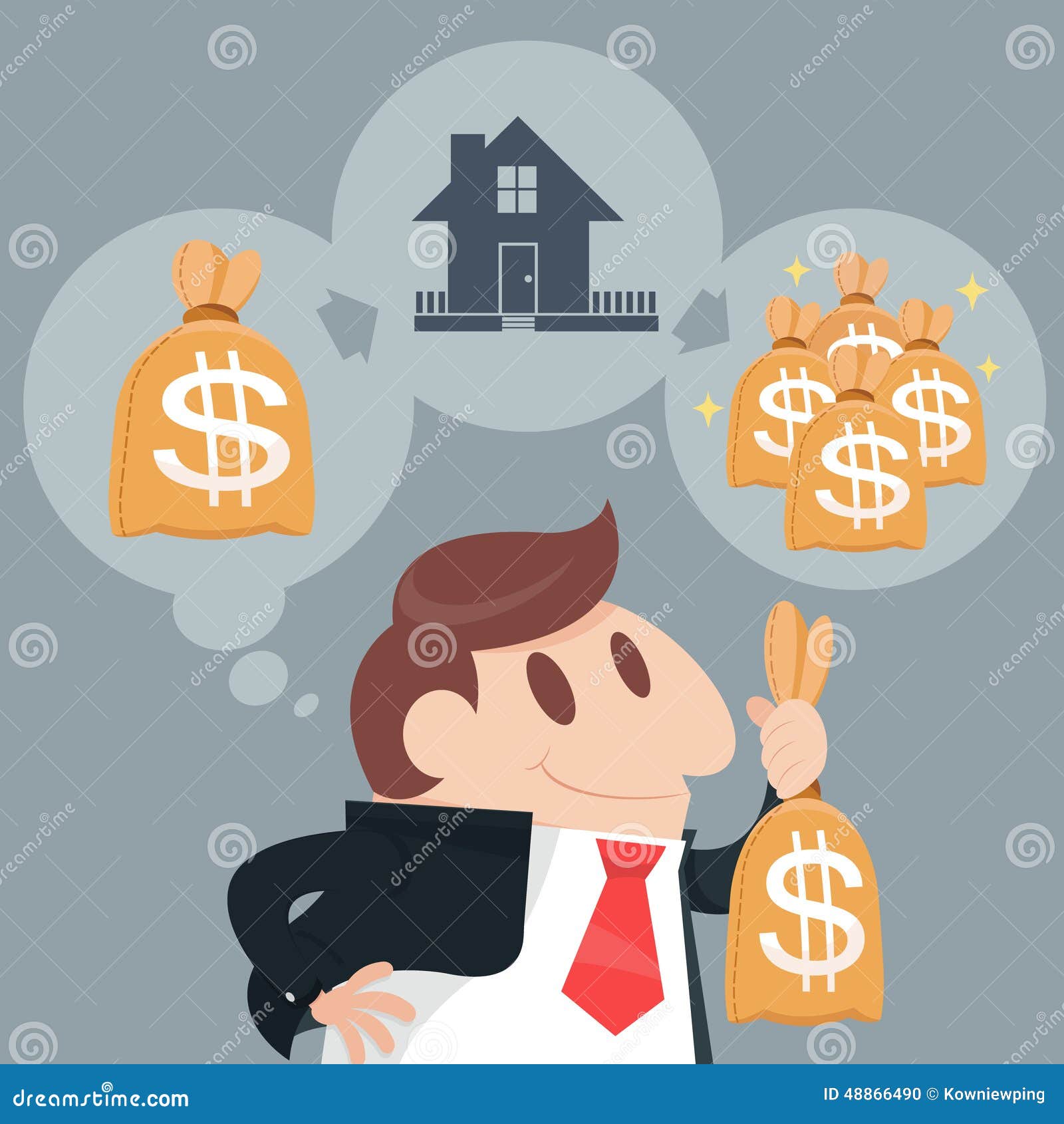 Investor ilustração stock. Ilustração de cartoon, fundamental - 48866490