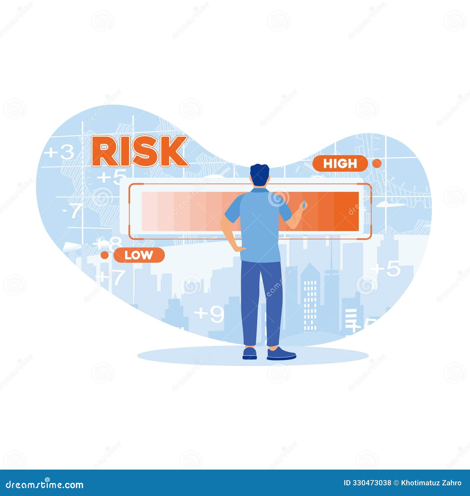 Investors Consider the Risk Management Process on a Virtual Screen ...