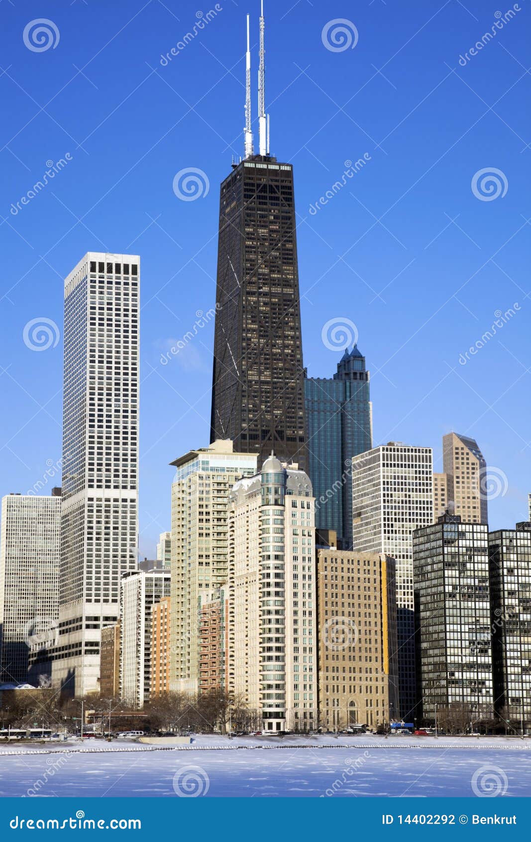 Invierno en Chicago foto de archivo. Imagen de nieve - 14402292