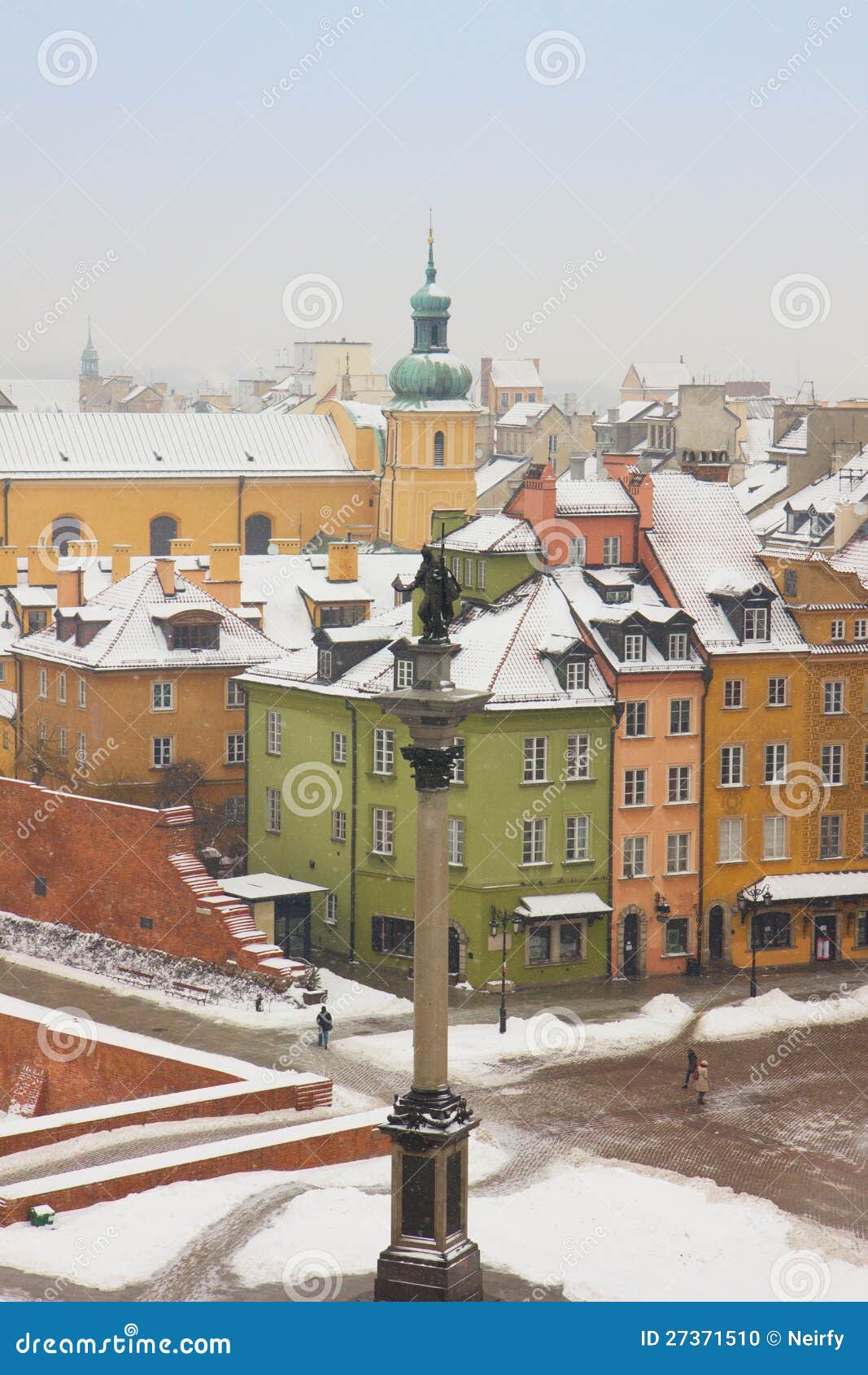 Invierno En Varsovia, Polonia Foto de archivo - Imagen de rosa, centro ...