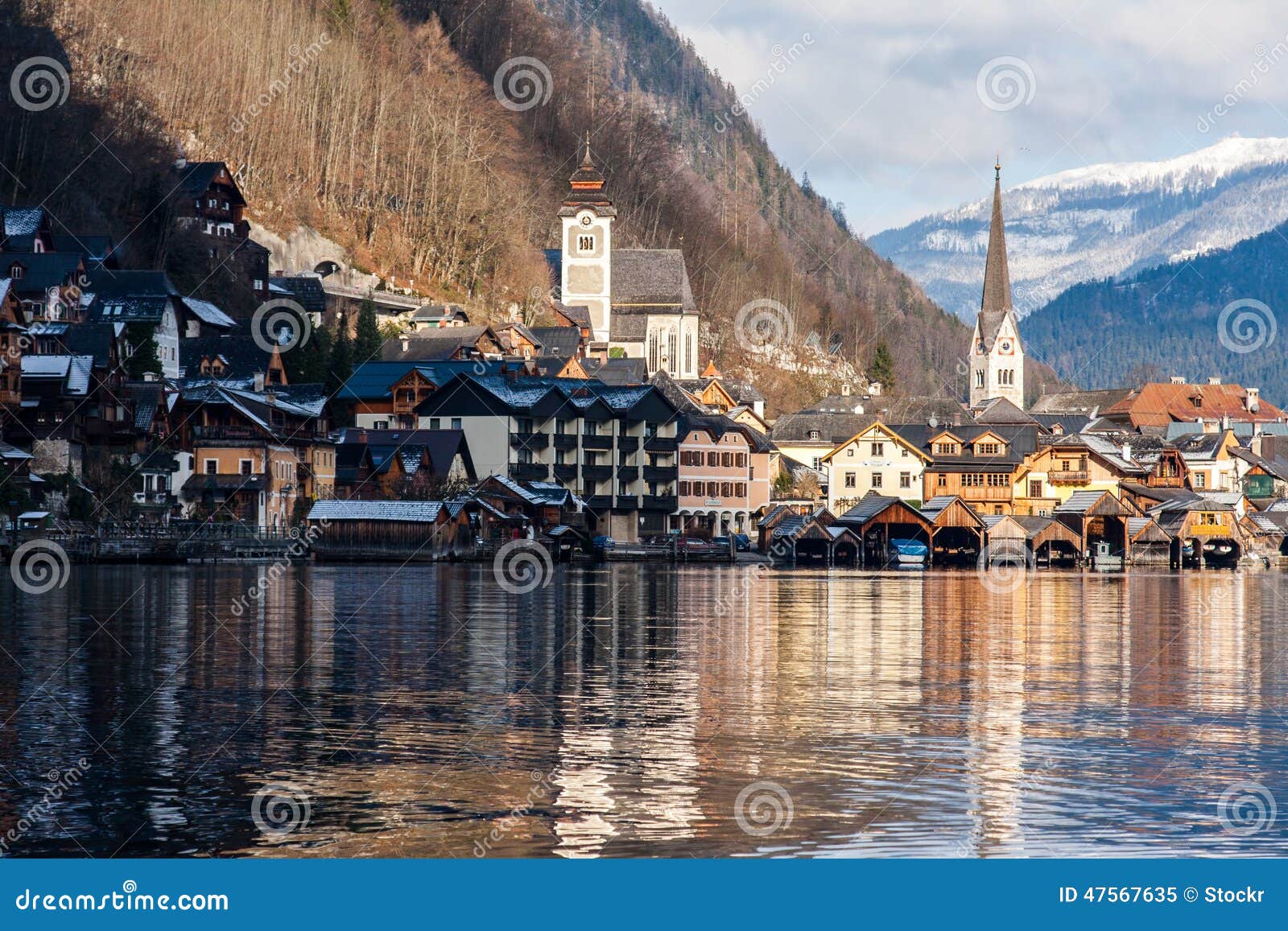 Invierno Hallstatt imagen de archivo. Imagen de viejo - 47567635