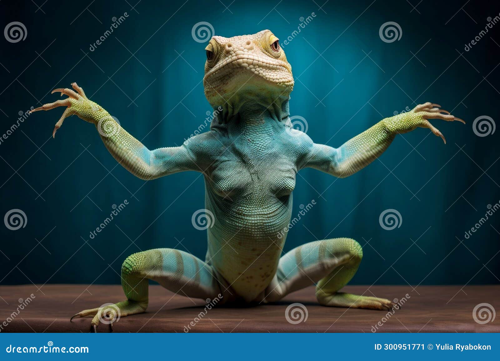Invigorating Lizard Pose Fun. Generate Ai Stock Image - Image of colorful, plant: 300951771