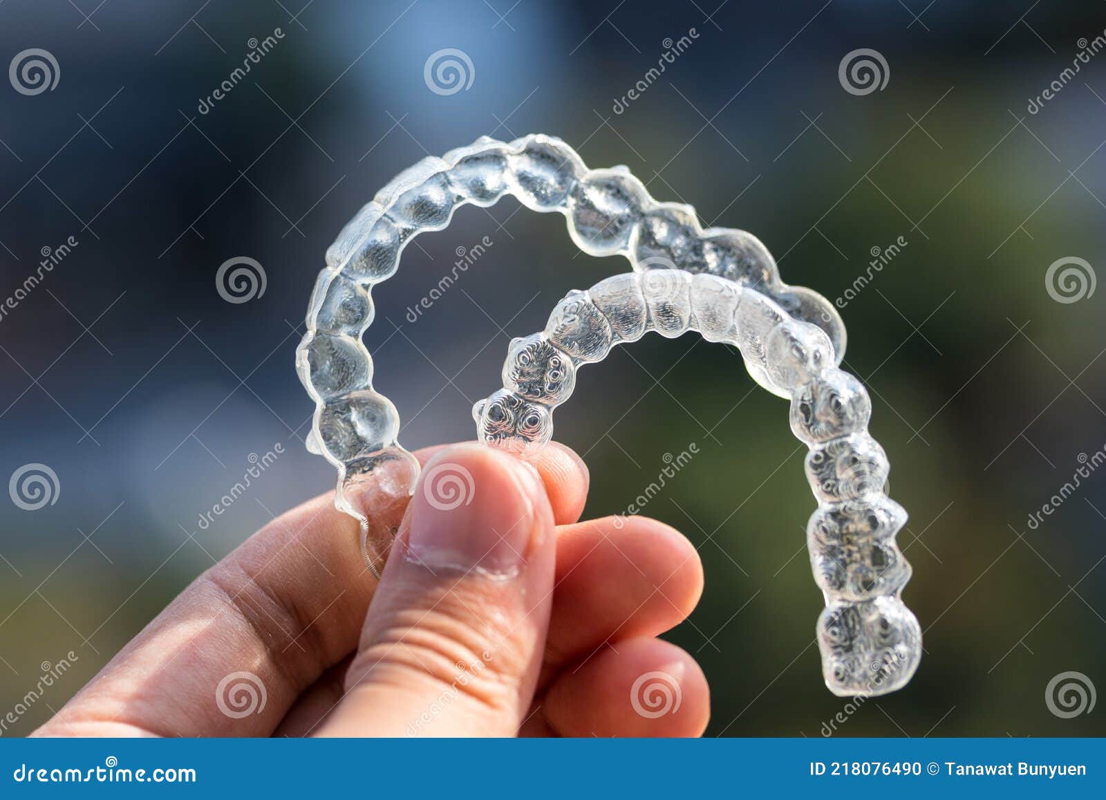 Invisalign Braces or Clear Retainer Stock Photo - Image of bokeh ...