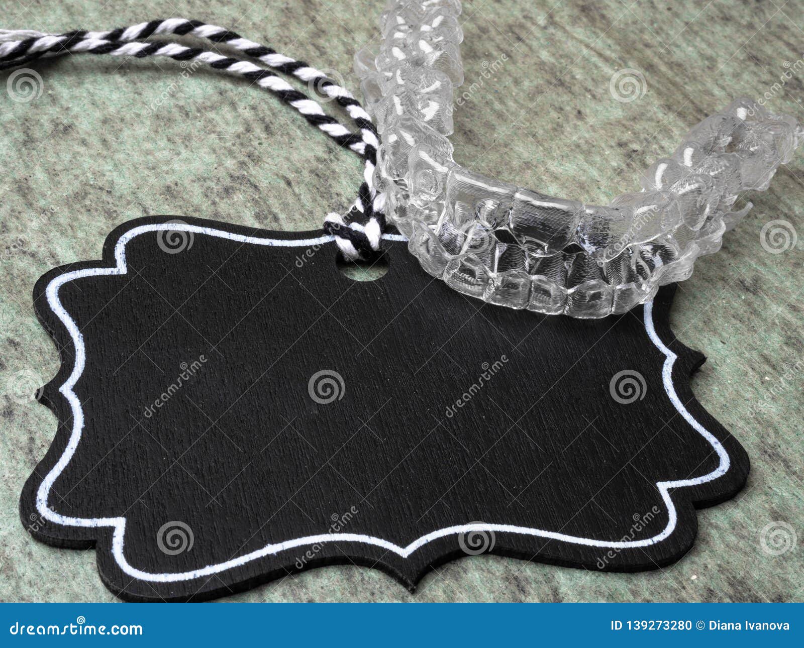 Invisalign Braces. Invisible Brackets with Nameplate Stock Photo ...