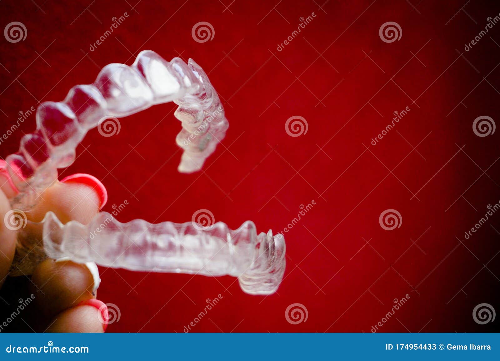Invisible Dental Retainer Held by Womans Hand Stock Image - Image of ...