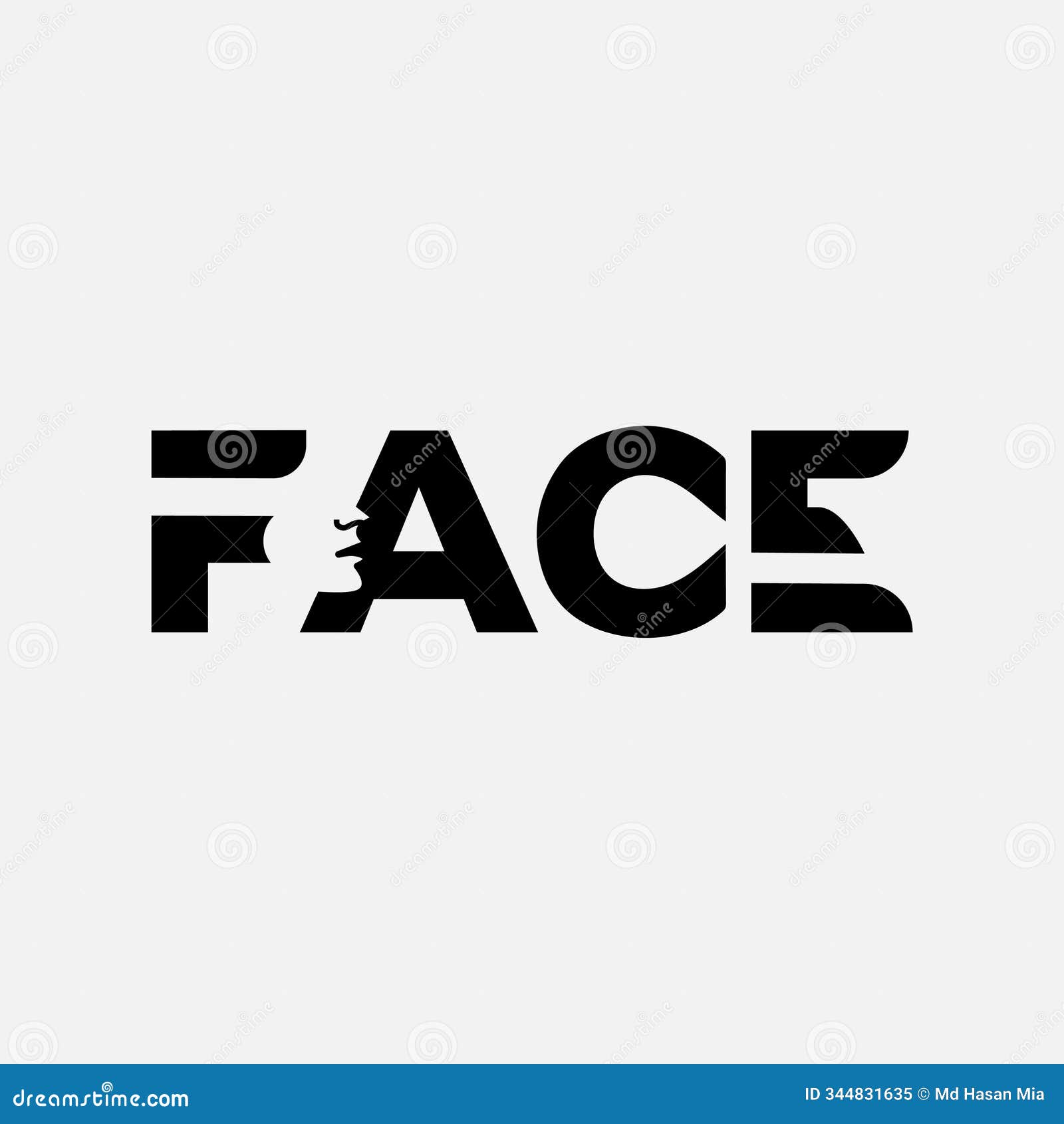 The Invisible Face: Clever Negative Space in Logos Stock Vector ...