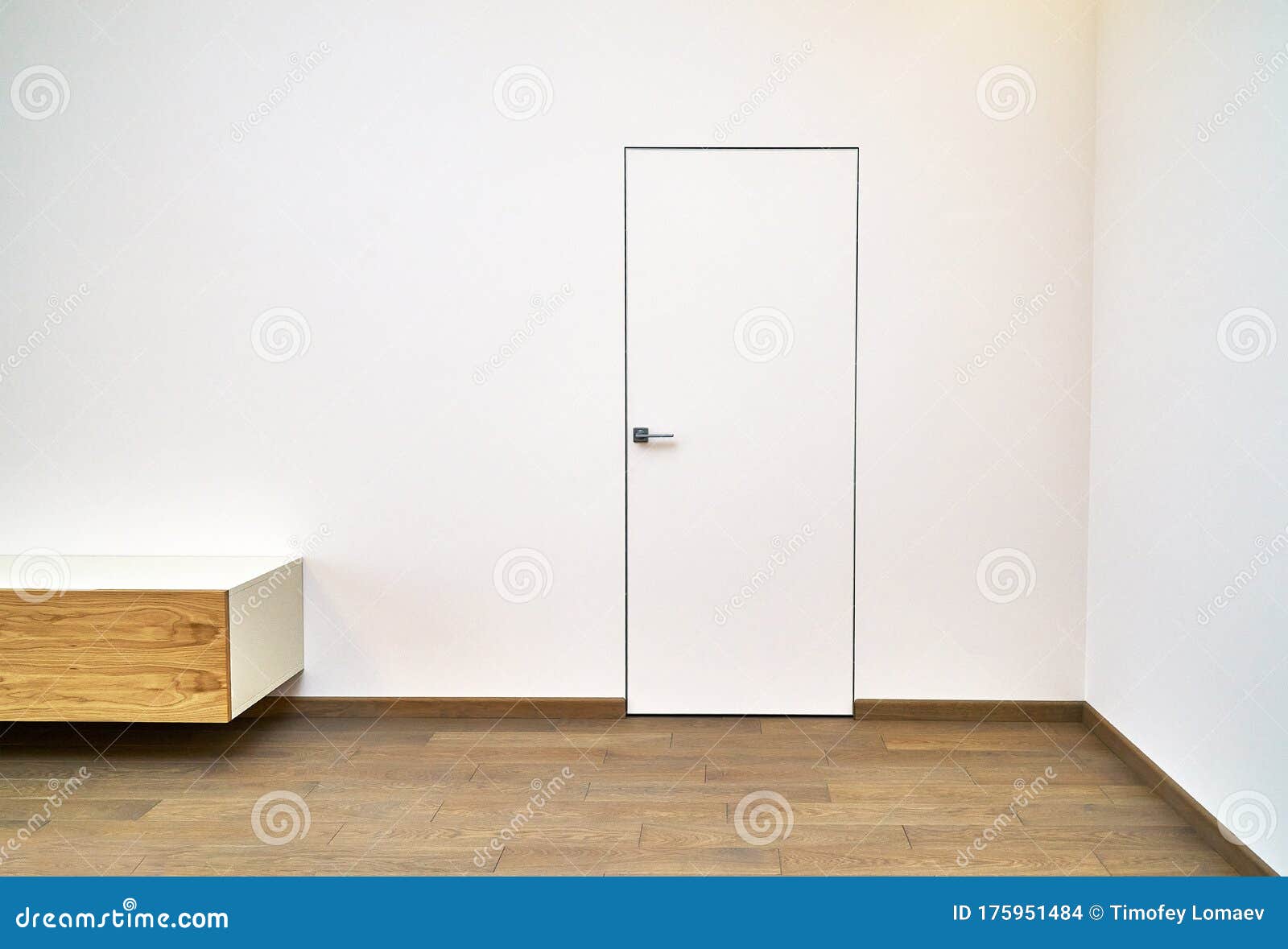 Invisible Interior Door. Aluminum Frame Hidden Door in Modern House ...
