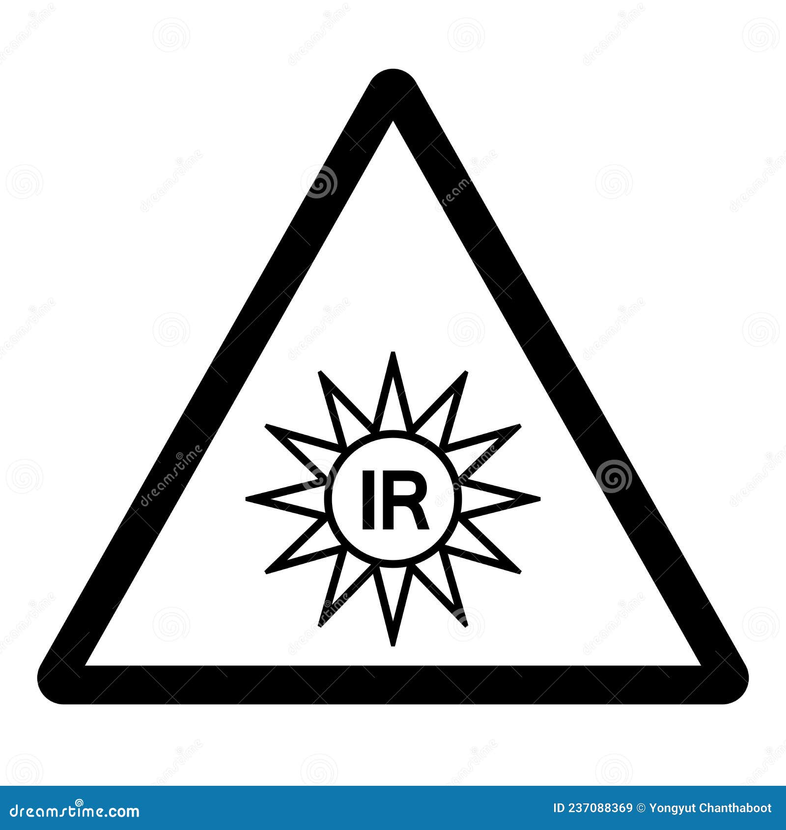Invisible Radiation Symbol Sign, Vector Illustration, Isolate on White ...