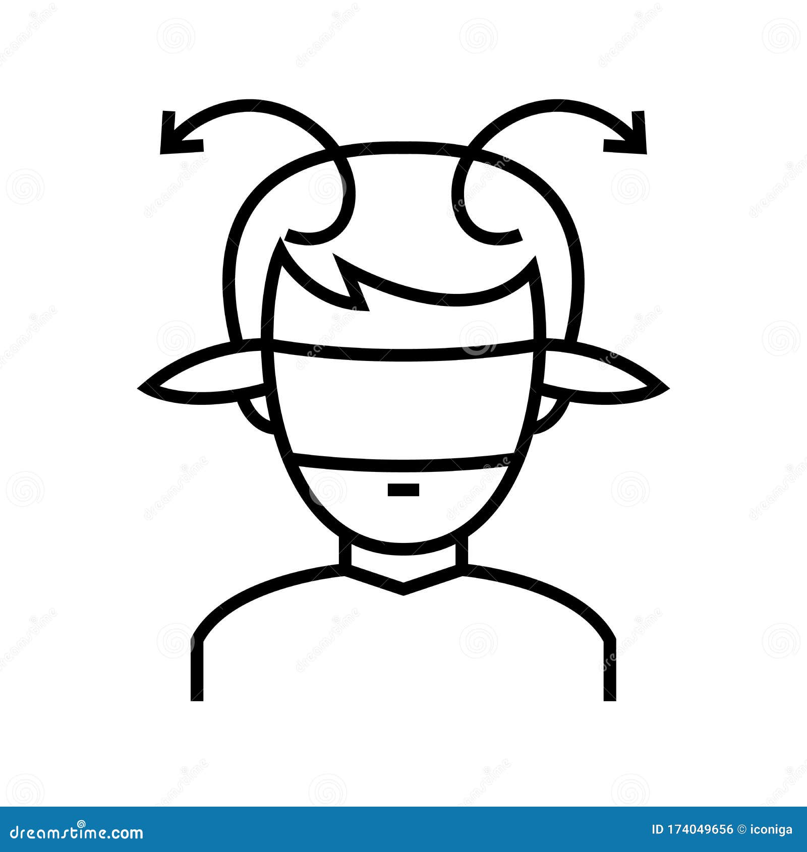 Invisible Solution Line Icon, Concept Sign, Outline Vector Illustration ...