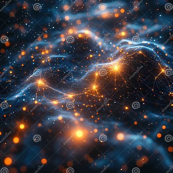 Invisible Threads: Big Data Connections Stock Illustration ...