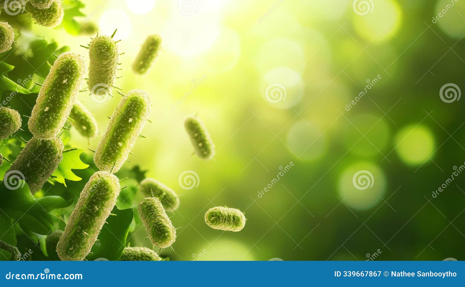 Invisible Threat, Microscopic View of Bacteria and Viruses Lurking in ...