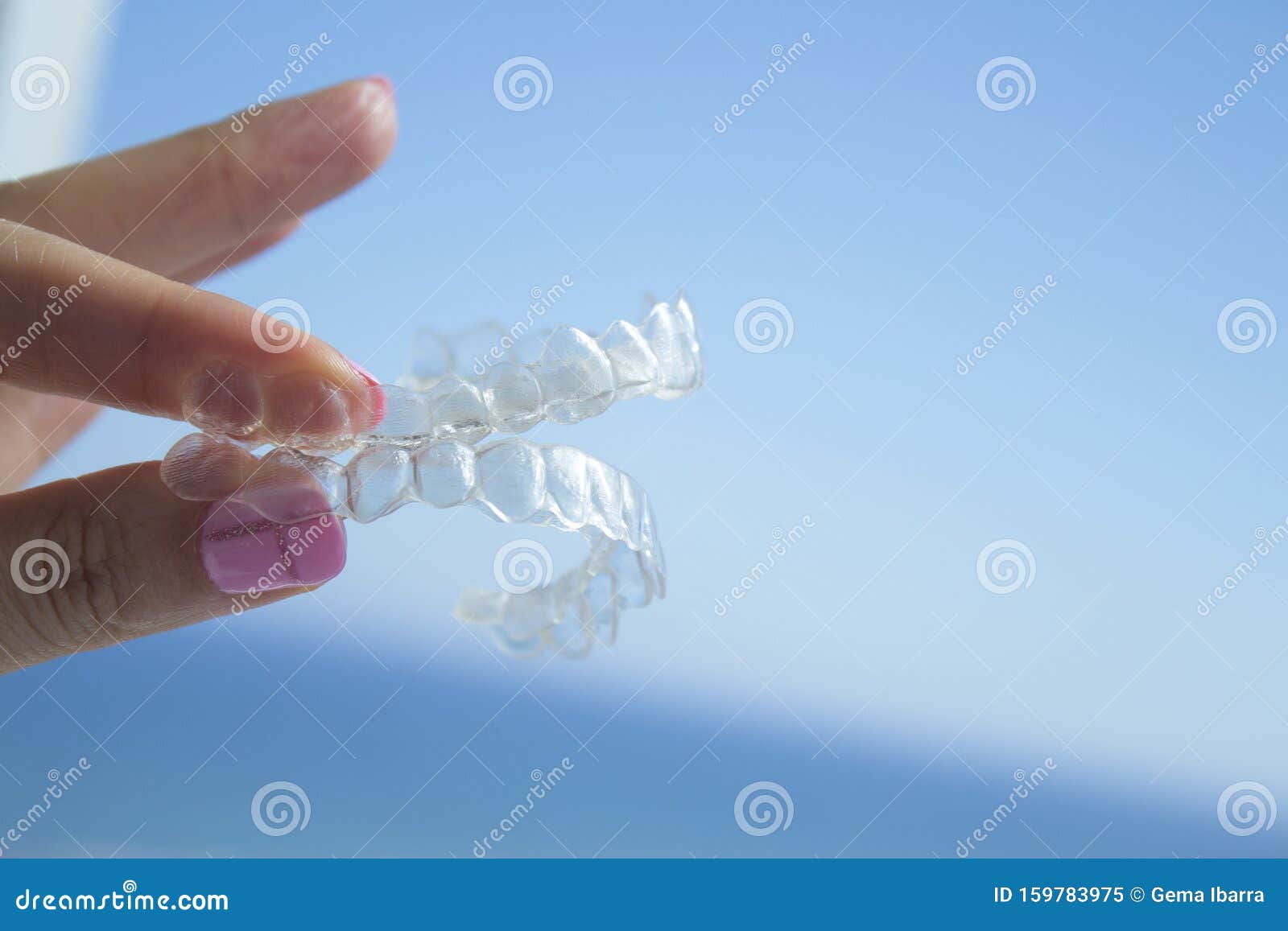Invisible Tooth Retainer Held by One Hand Stock Image - Image of tooth ...