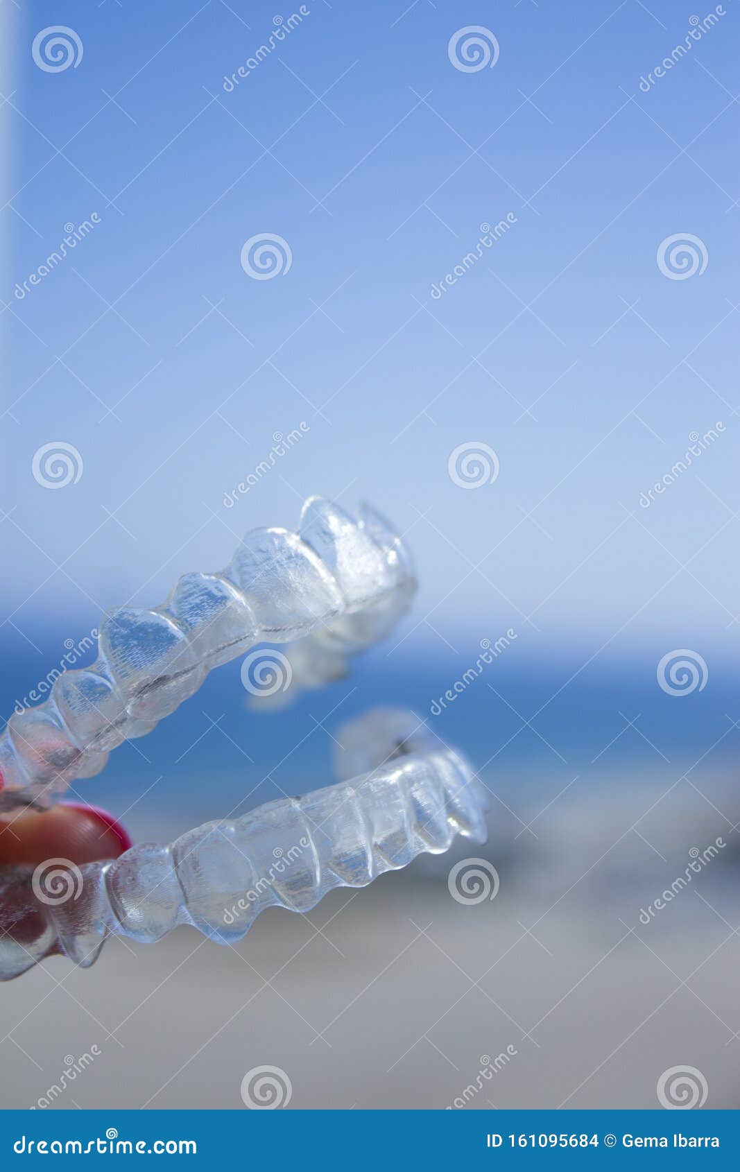 Invisible Tooth Retainer Held by One Hand Stock Photo - Image of ...