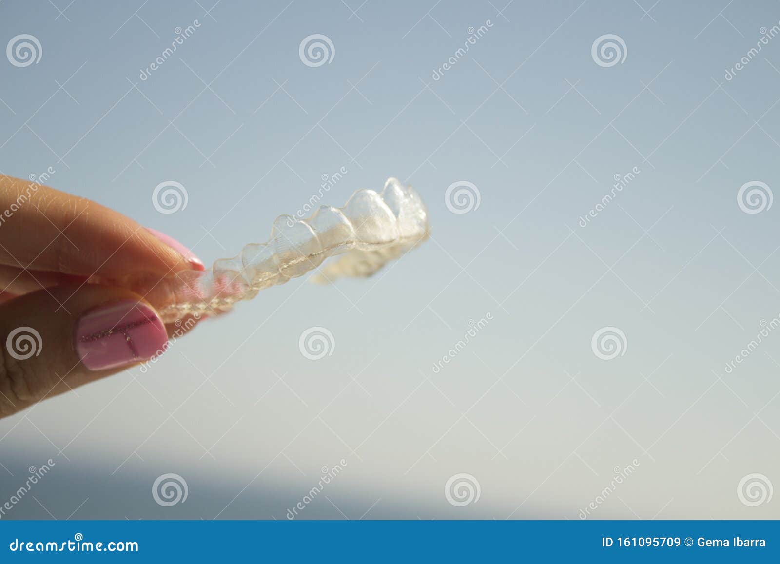 Invisible Tooth Retainer Held by One Hand Stock Image - Image of ...