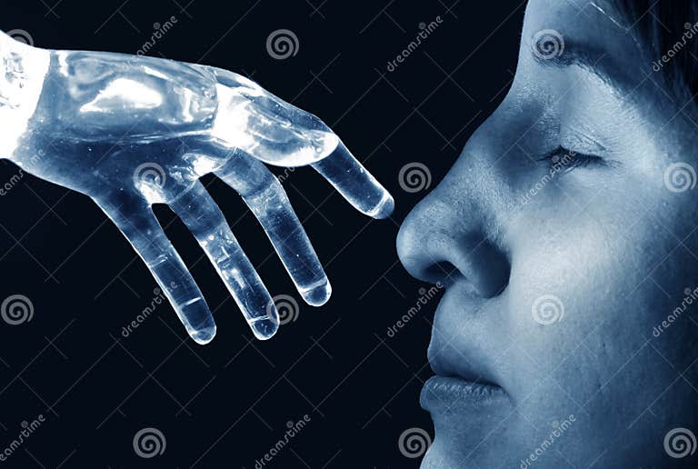 Invisible touch stock image. Image of female, friendship - 6996275