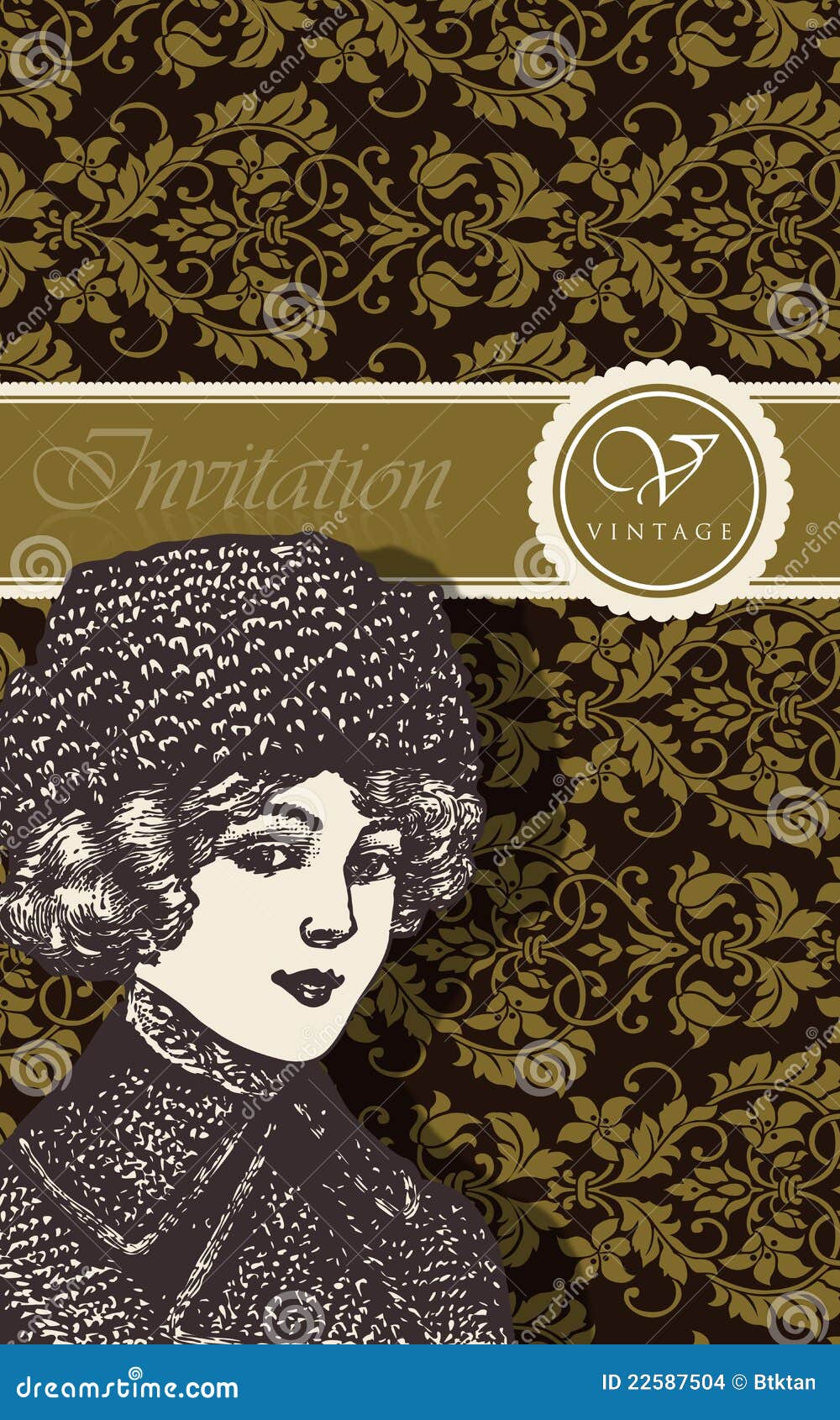 Invitation stock illustration. Illustration of cosplay - 22587504