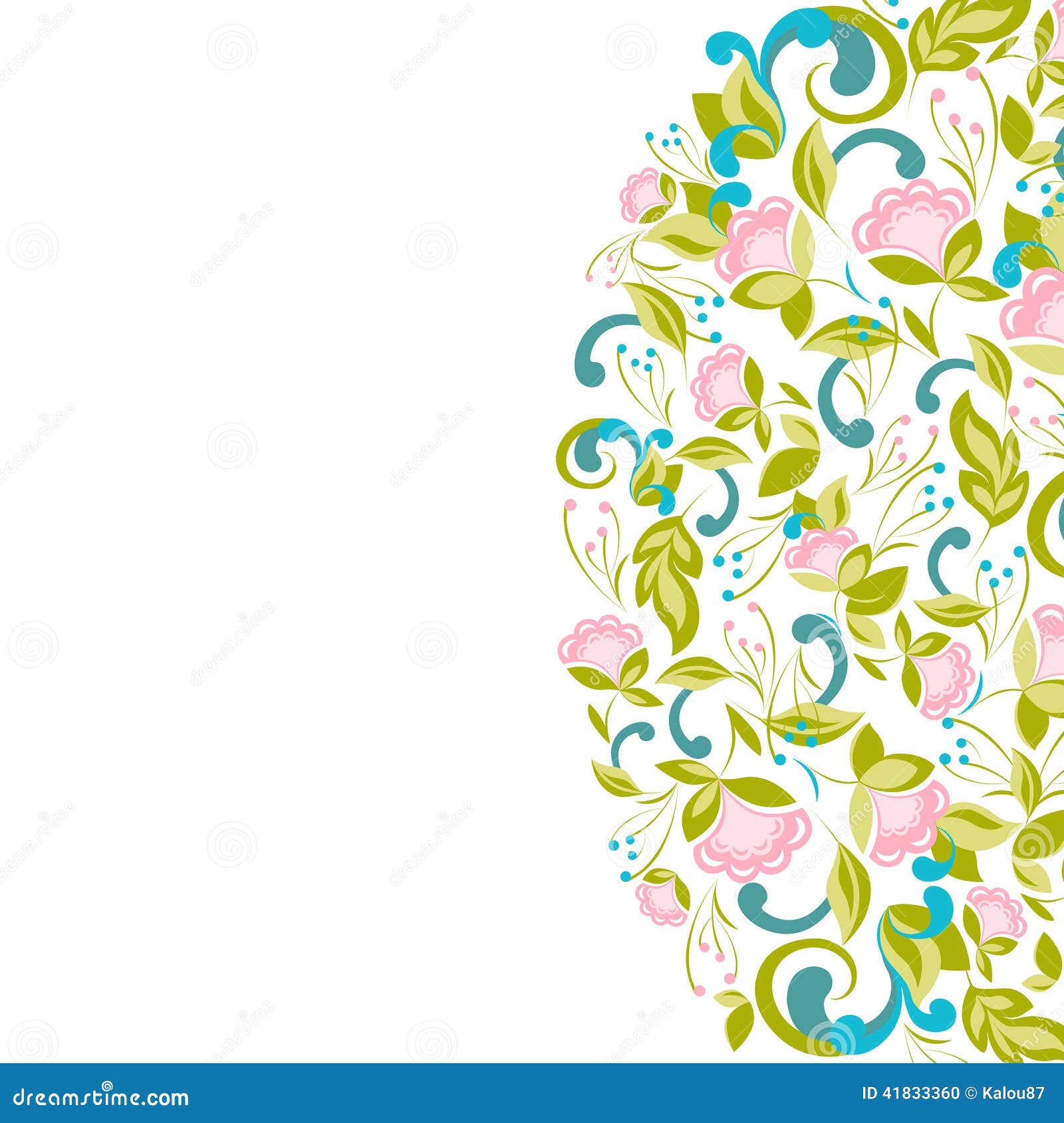 Invitation with Abstract Floral Background Stock Vector - Illustration ...