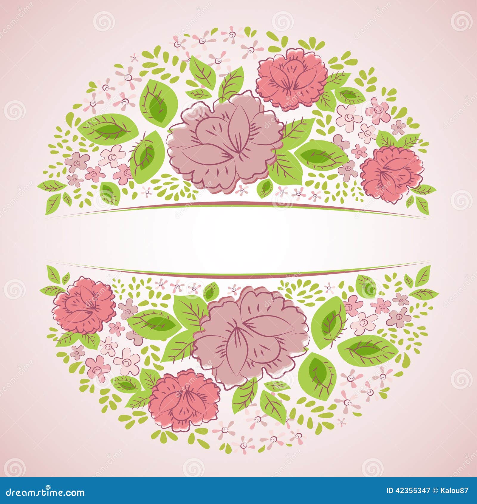 Invitation with Abstract Floral Background Stock Vector - Illustration ...