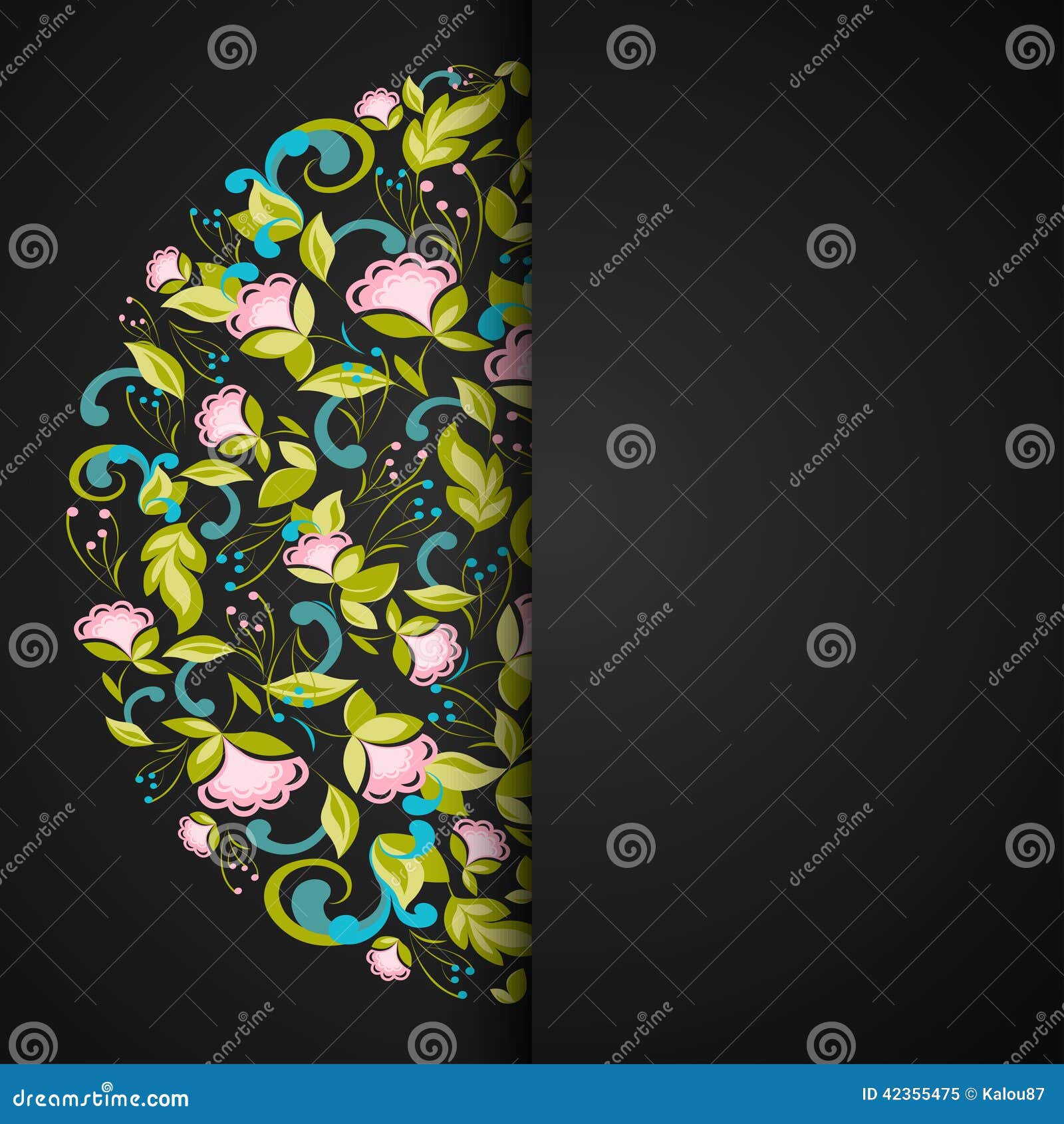 Invitation with Abstract Floral Background Stock Illustration ...