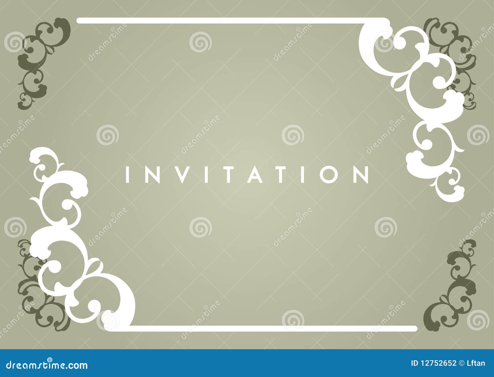 Invitation Card stock vector. Illustration of curve, card - 12752652