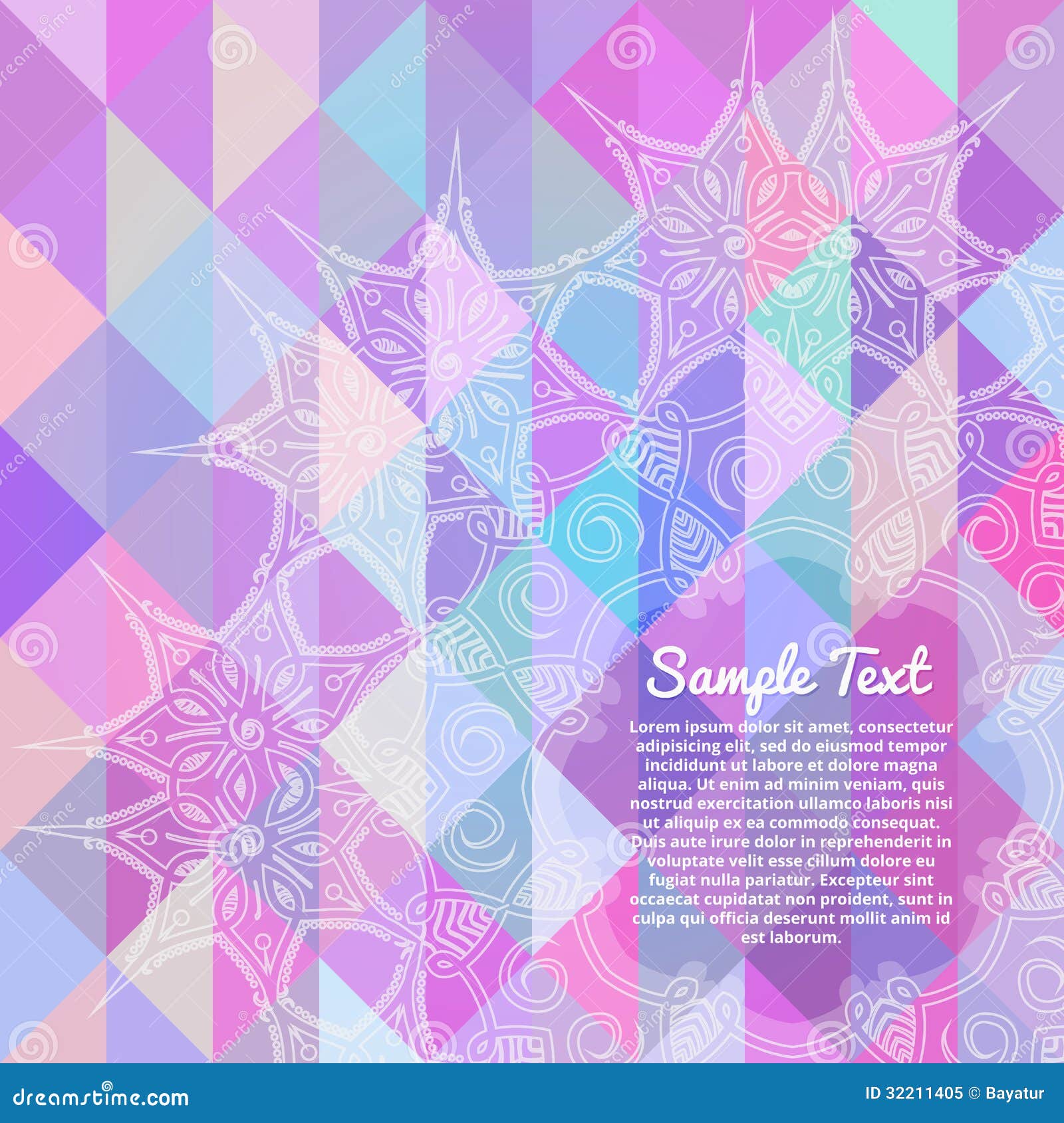 Invitation Card with Abstract Geometric Background Stock Vector ...