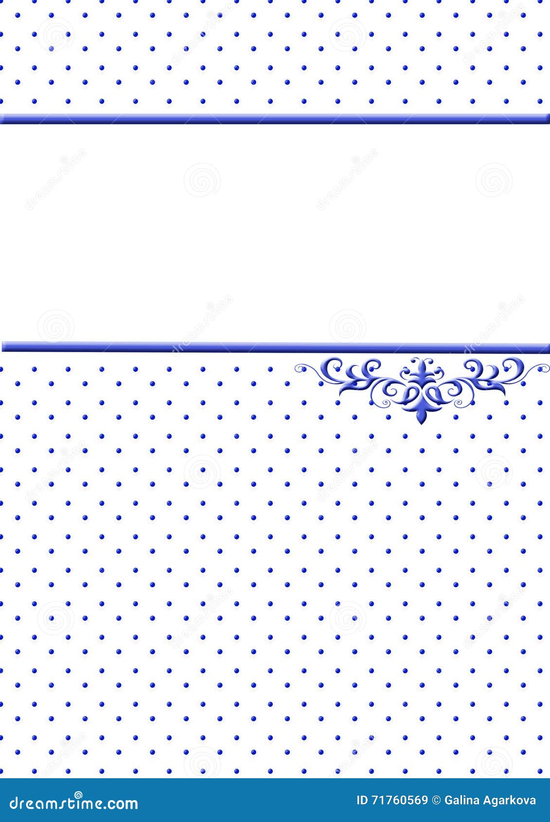 Invitation Card with Blu Points Stock Illustration - Illustration of ...