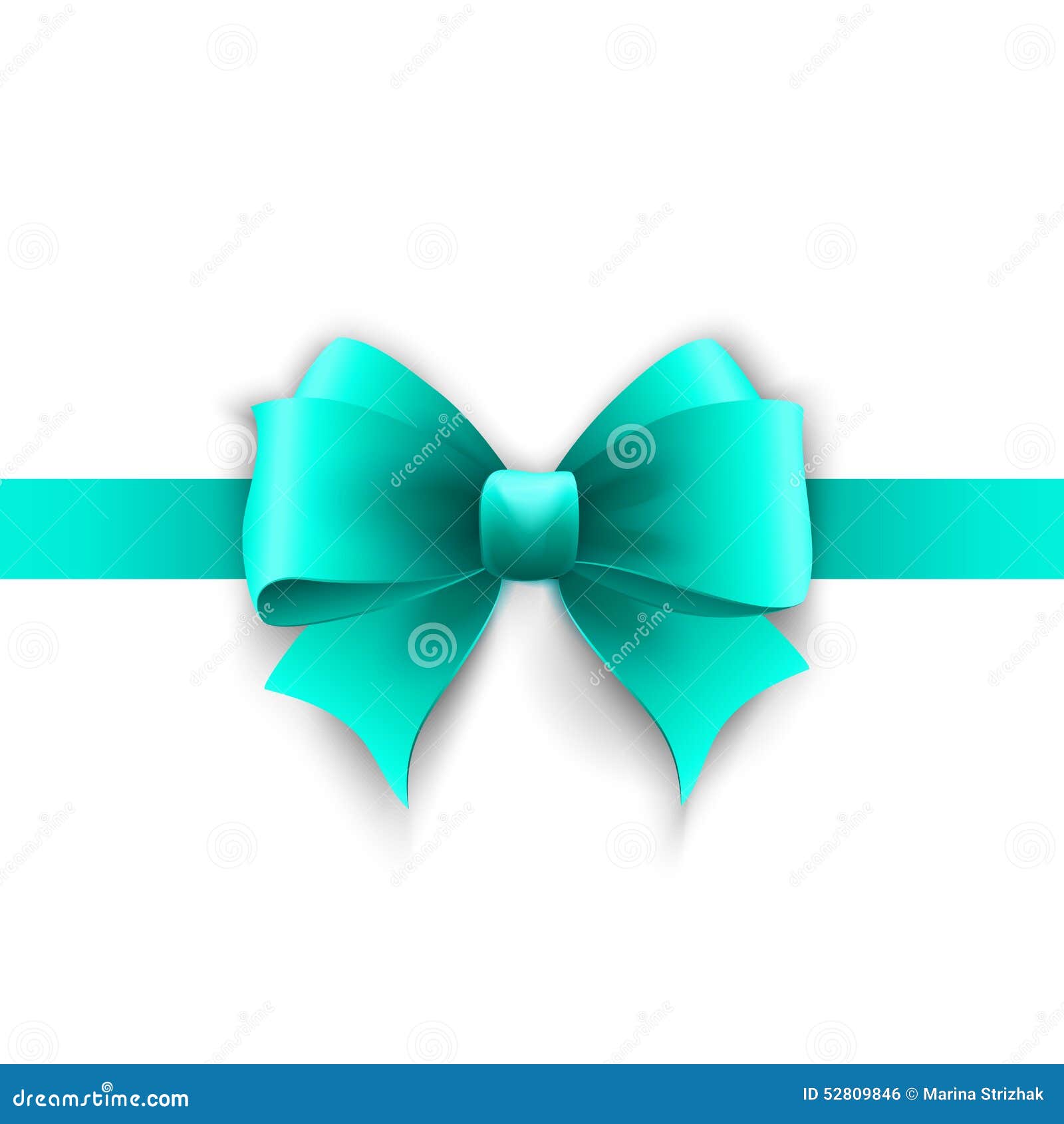 Invitation Card with Blue Holiday Ribbon and Bow Stock Vector ...
