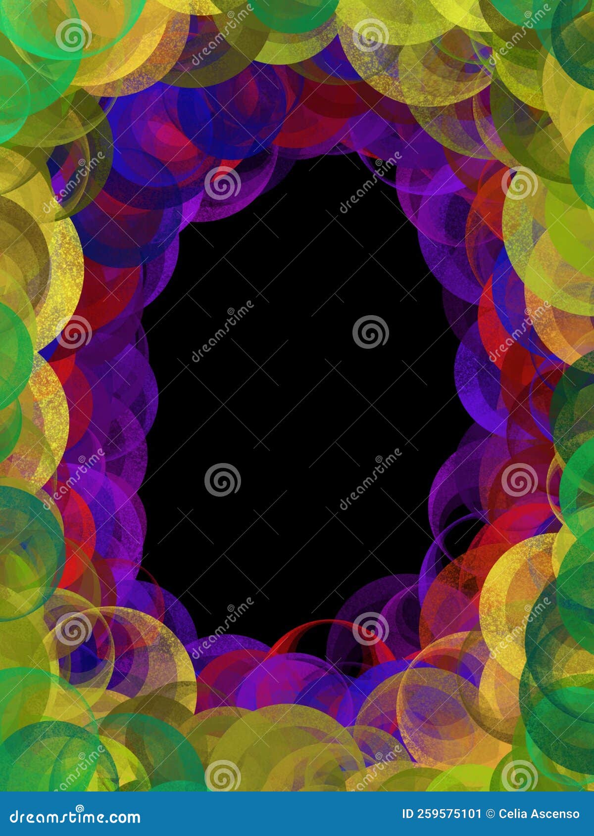 Colorful Bubble Soap Frame Invitation Card Stock Image - Illustration ...