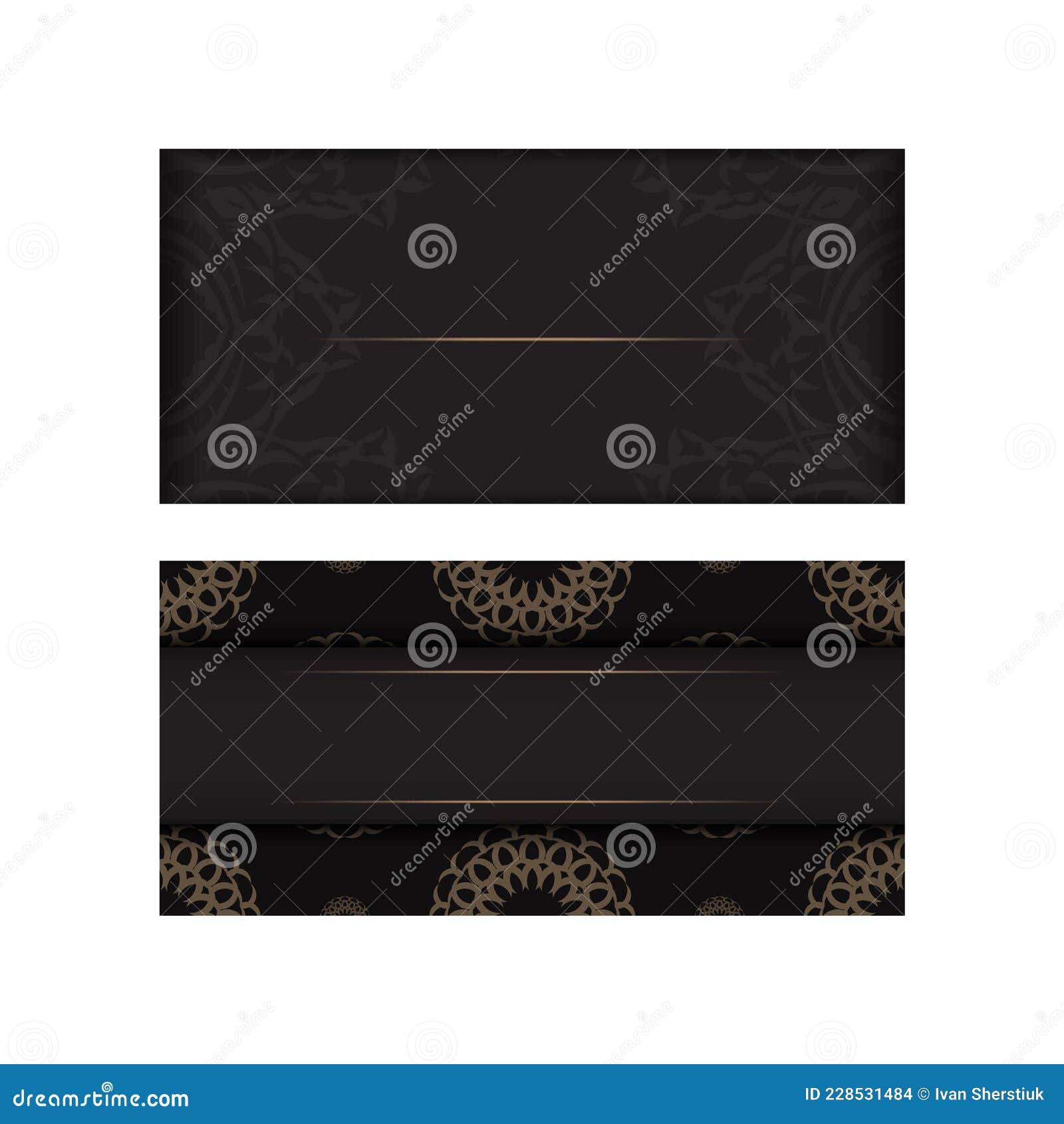 Invitation Card Design with Space for Your Text and Vintage Patterns ...