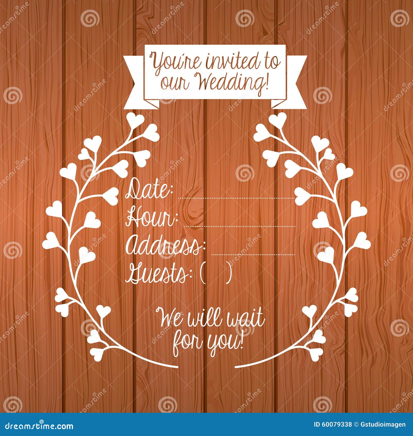 Invitation card stock vector. Illustration of greeting - 60079338
