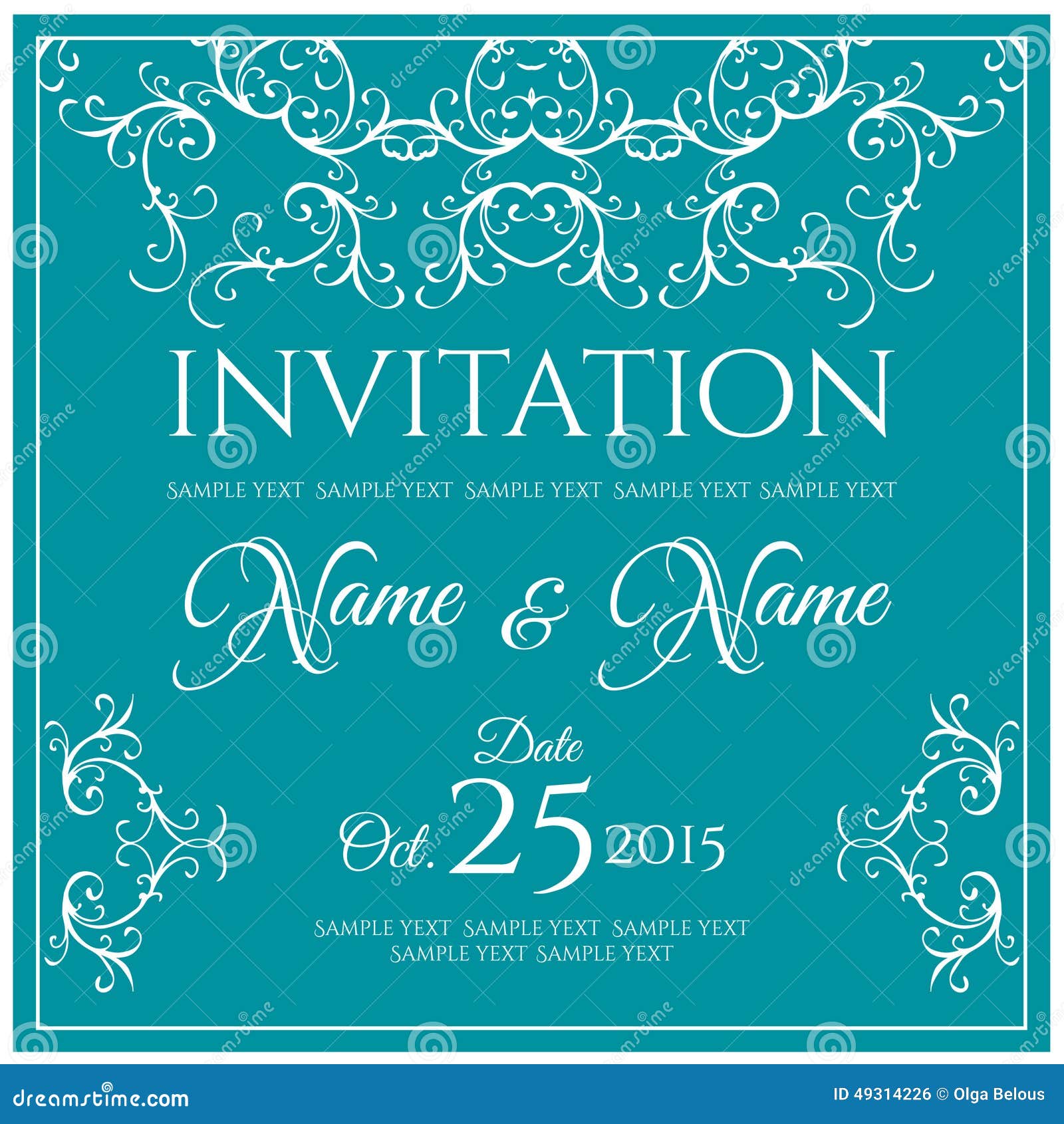 Invitation Card Design. Vector Illustration Stock Vector - Illustration ...