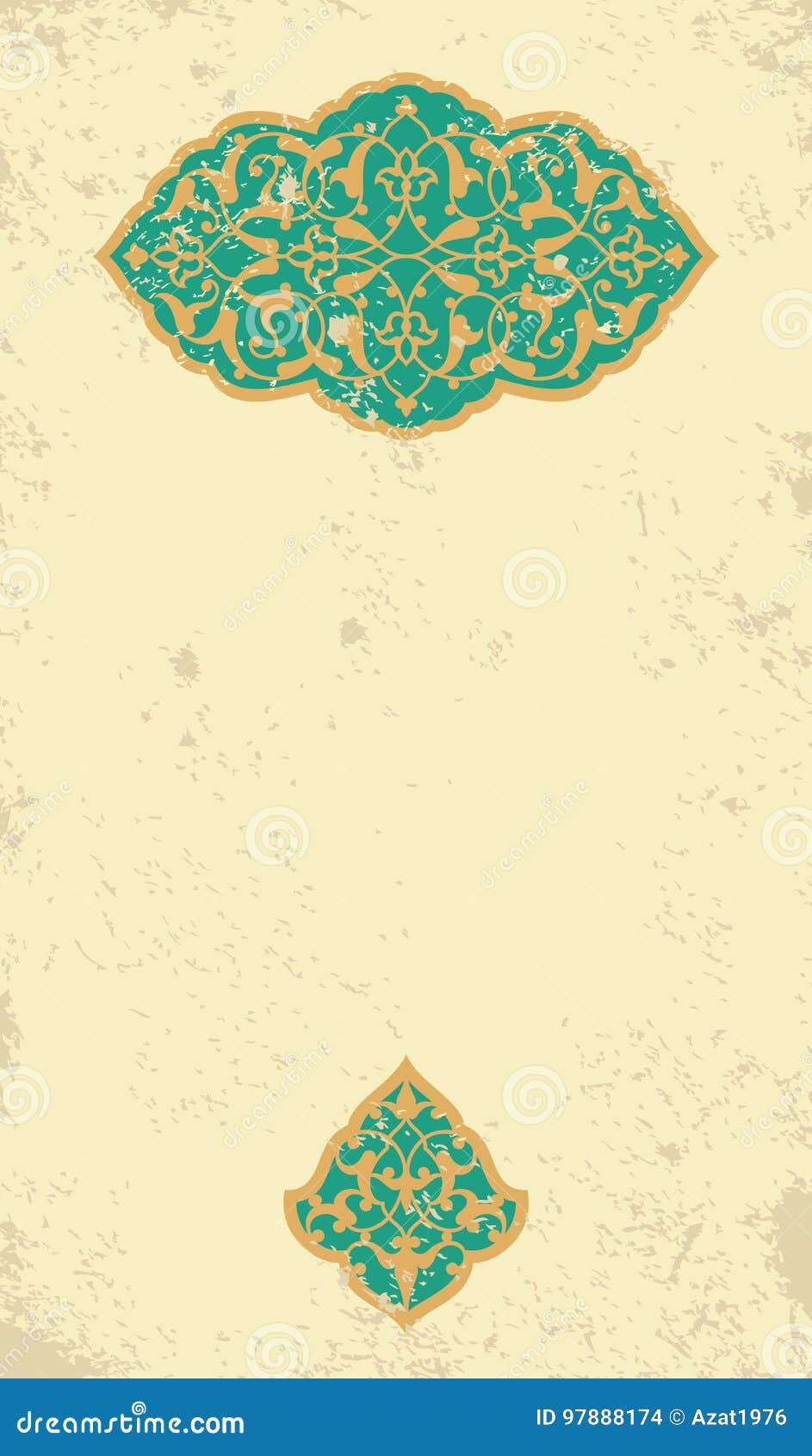 Invitation, Card with Ethnic Arabesque Element. Stock Vector ...