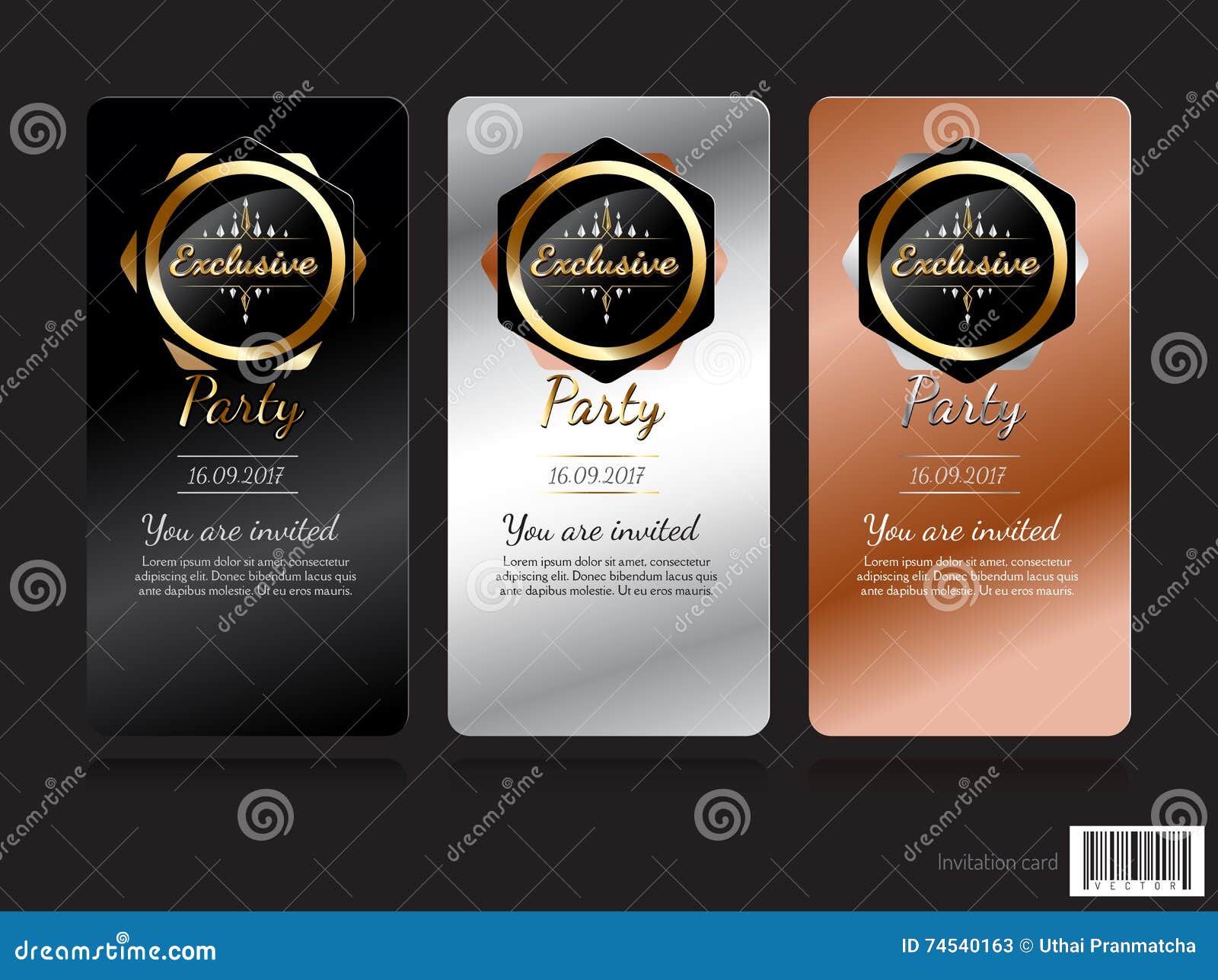 Invitation Card Exclusive Concept Design Stock Vector - Illustration of ...