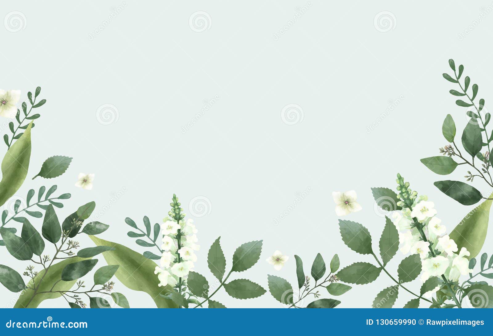 Invitation Card with a Green Theme Stock Vector - Illustration of ...